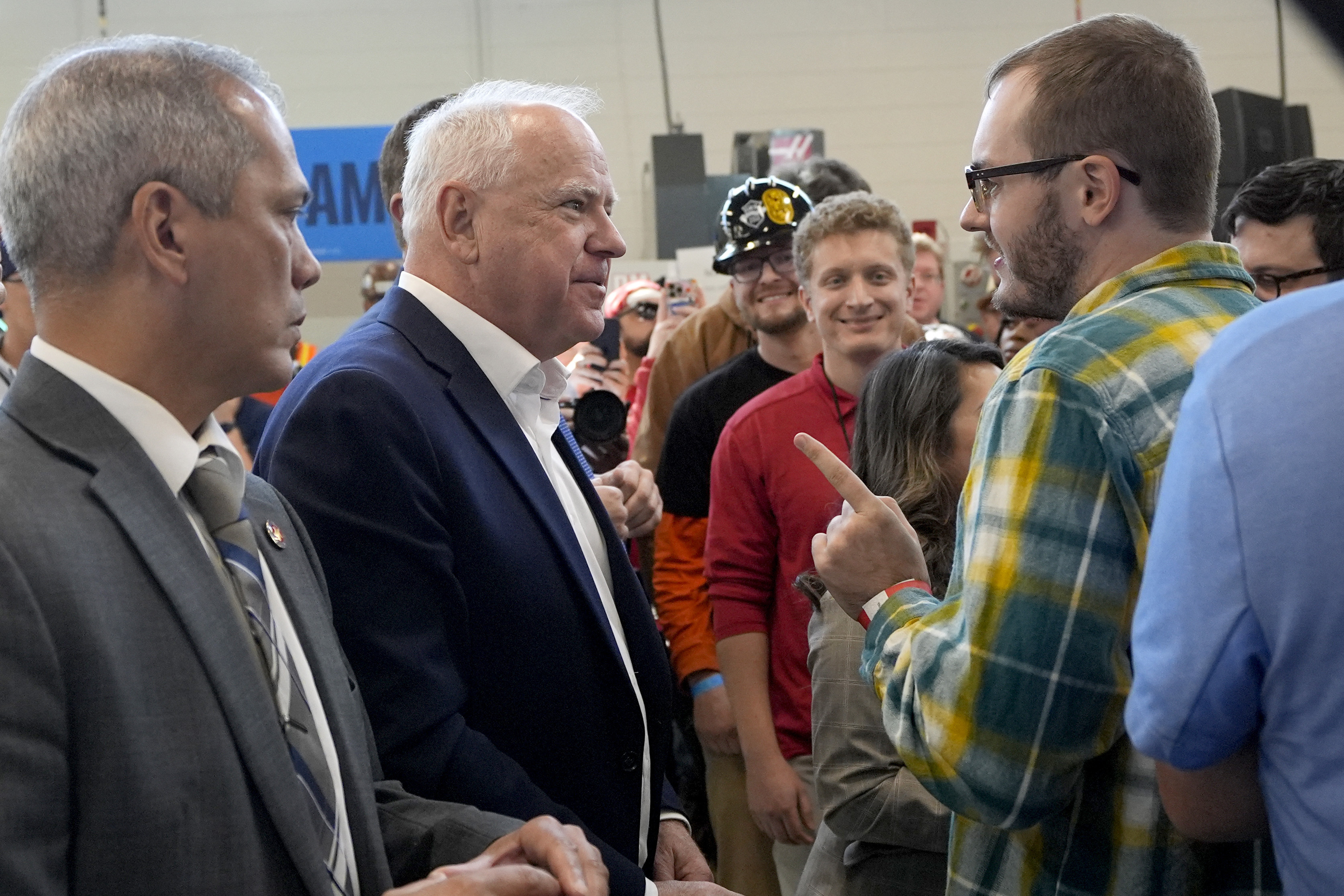 Democratic vice presidential nominee Minnesota Gov. Tim Walz speaks in ...