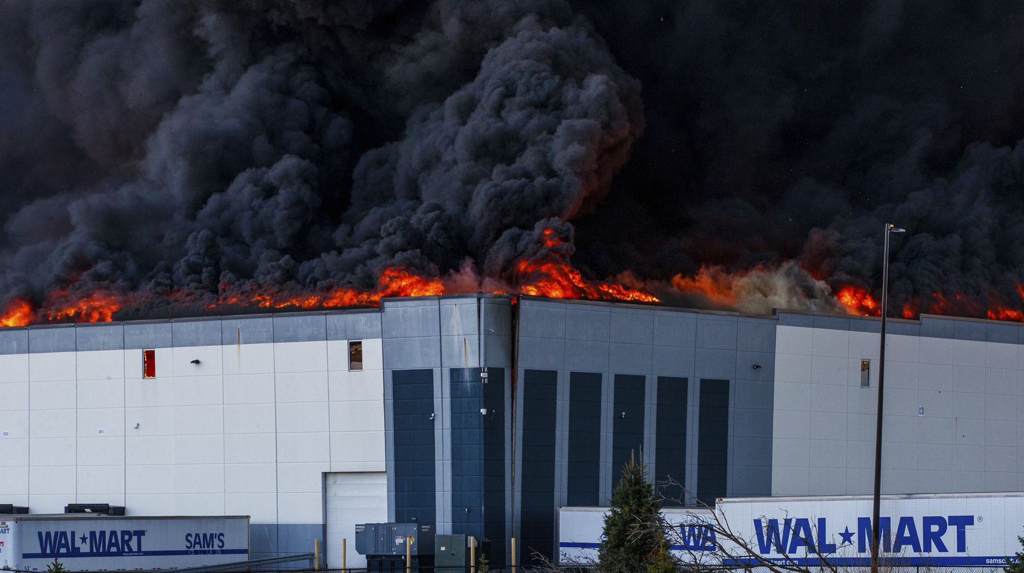 Fire at Walmart Distribution Center in Indiana - pennlive.com