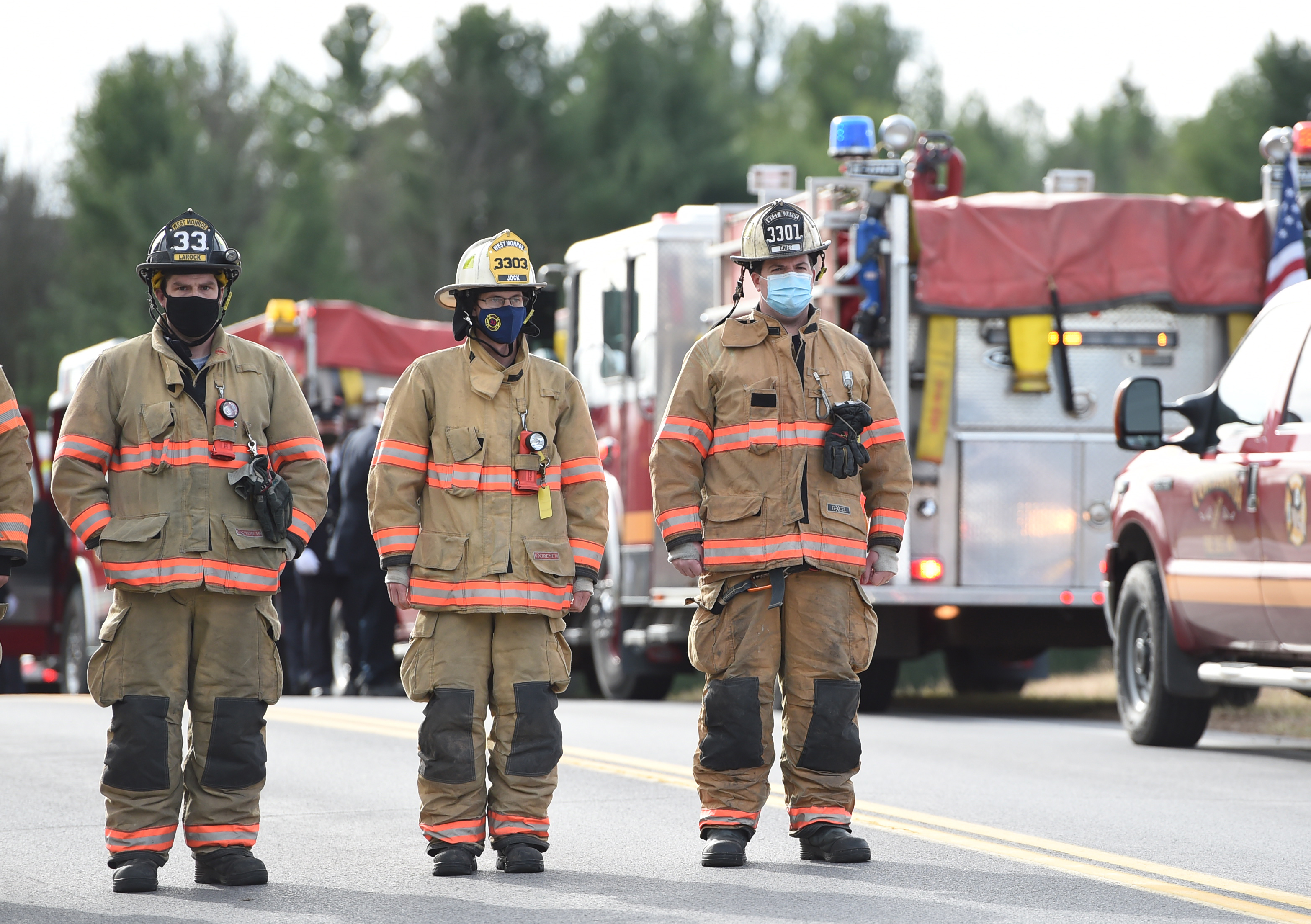A fire fighters funeral procession in Oswego County - syracuse.com
