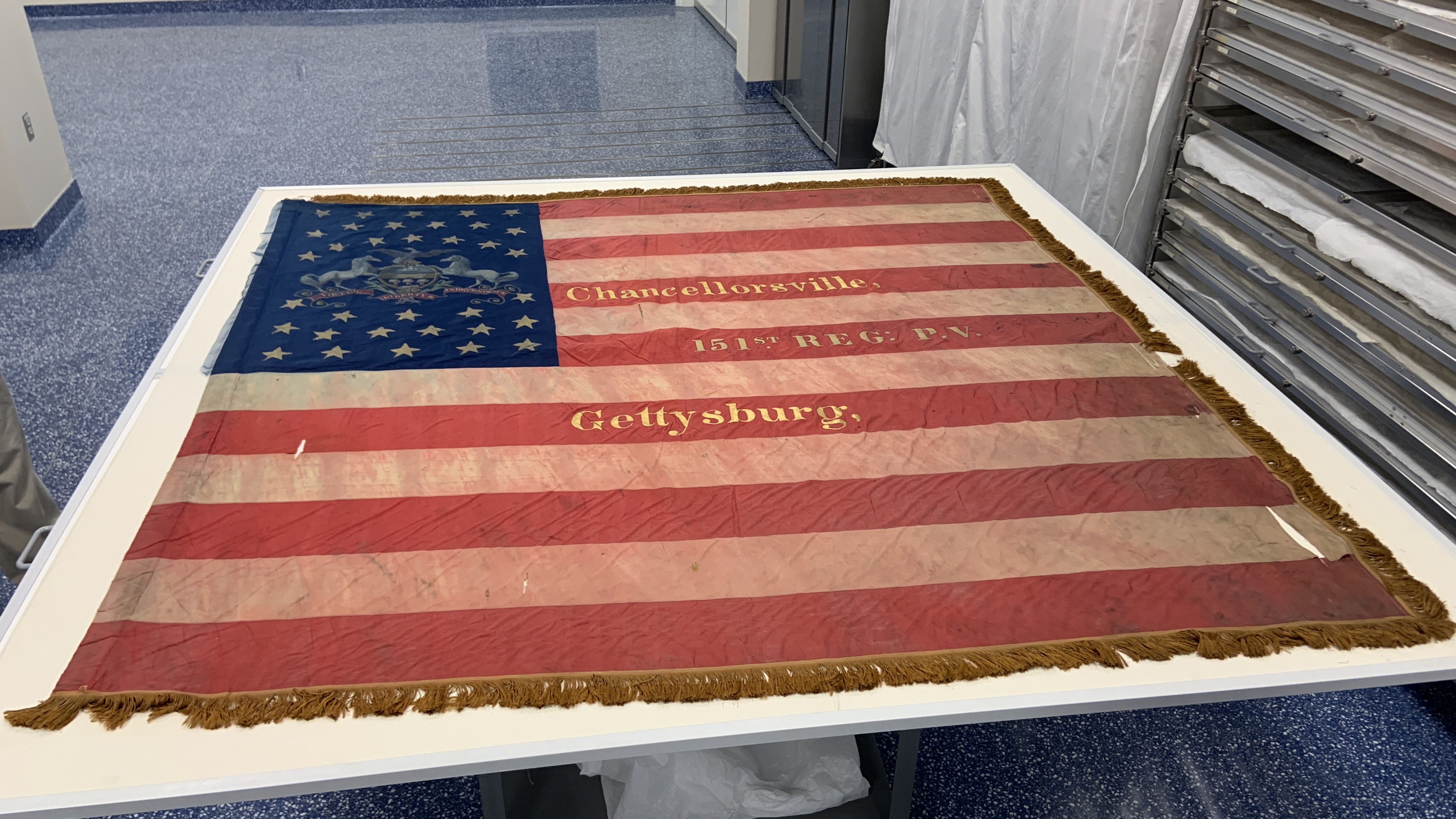 Battle-stained flags preserved in new Civil War Battle Flag Education ...