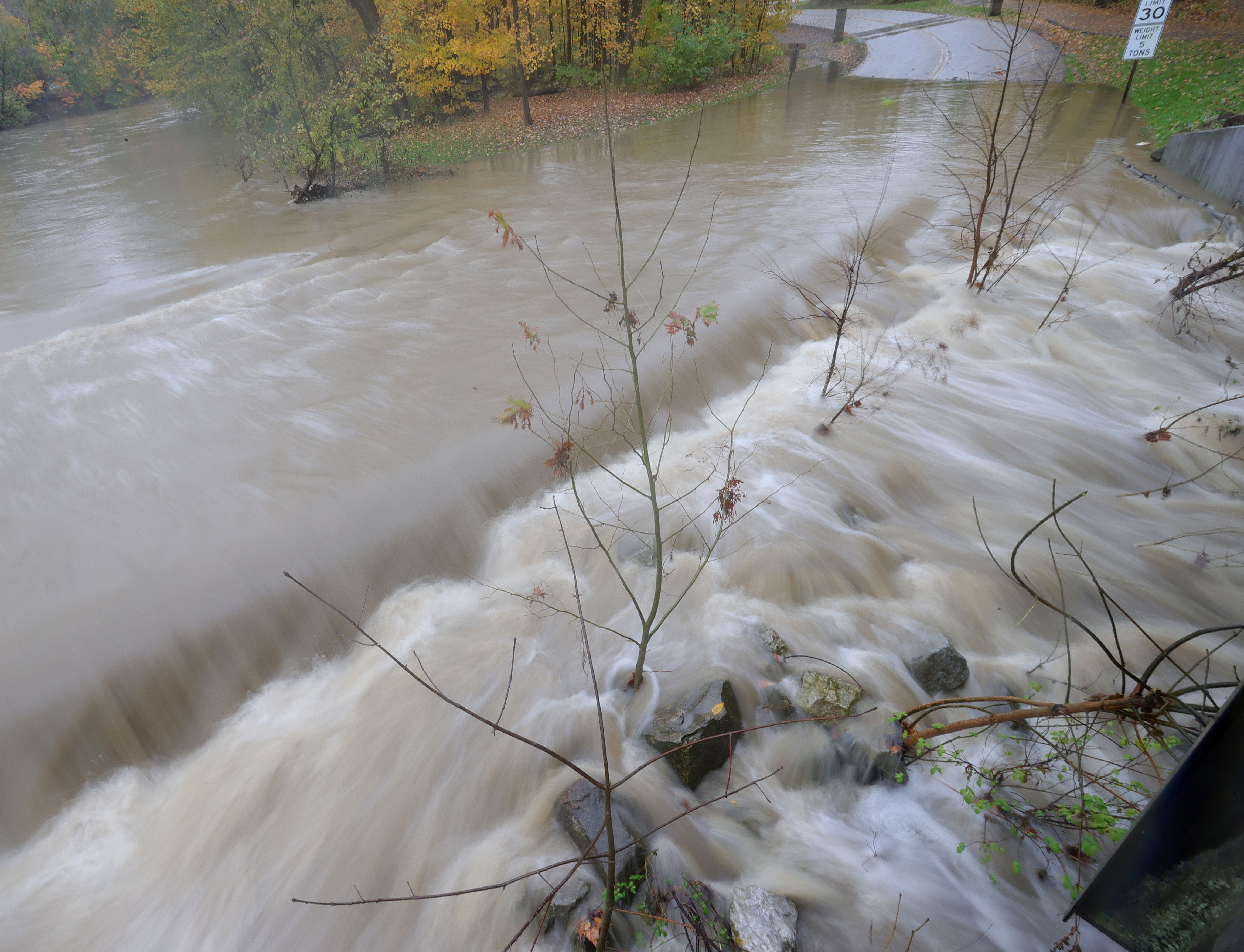 Flooding in Northeast Ohio from yesterday's heavy rain, October 21 ...