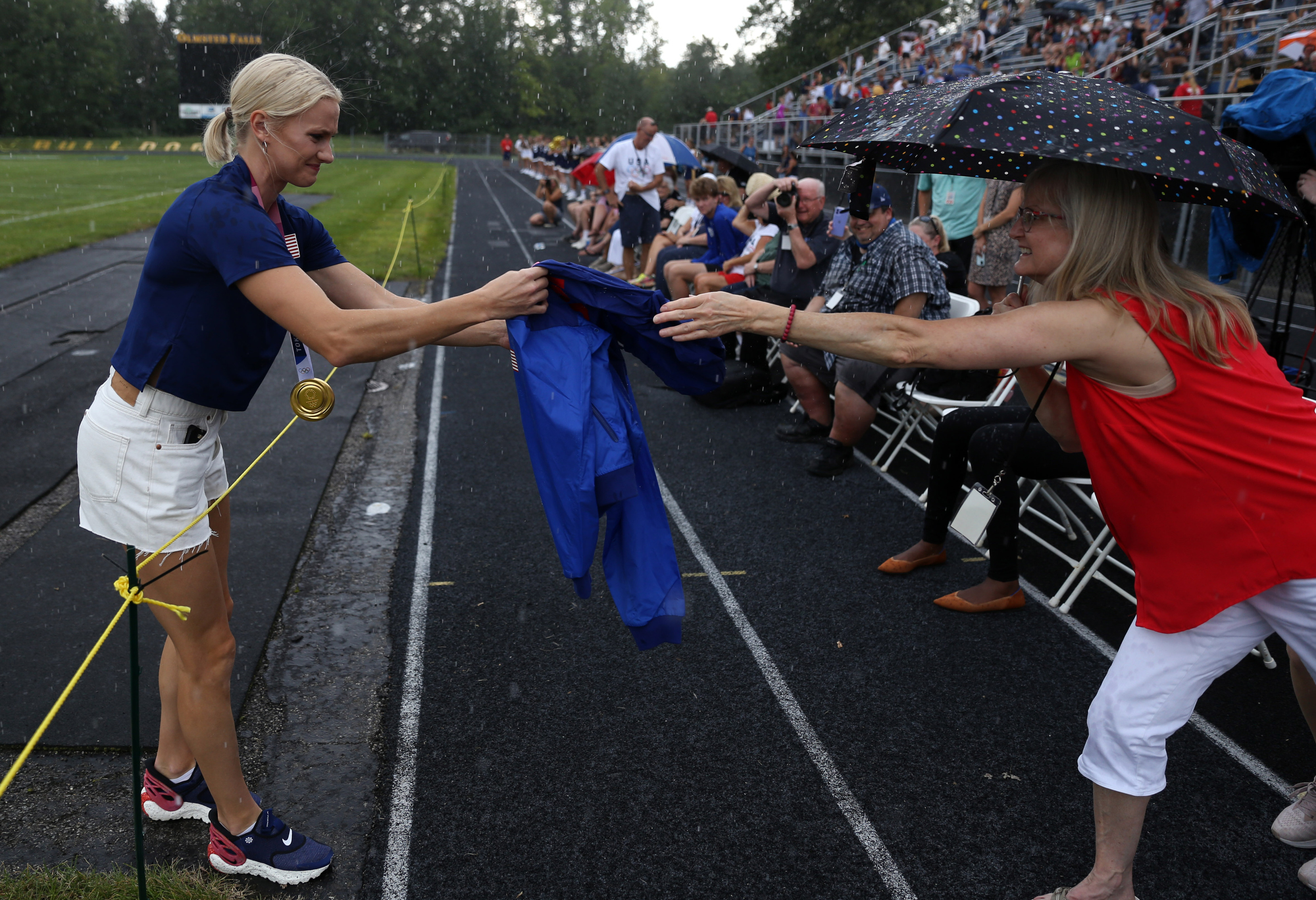 Olympic gold medalist Katie Nageotte visits Olmsted Falls HS ...
