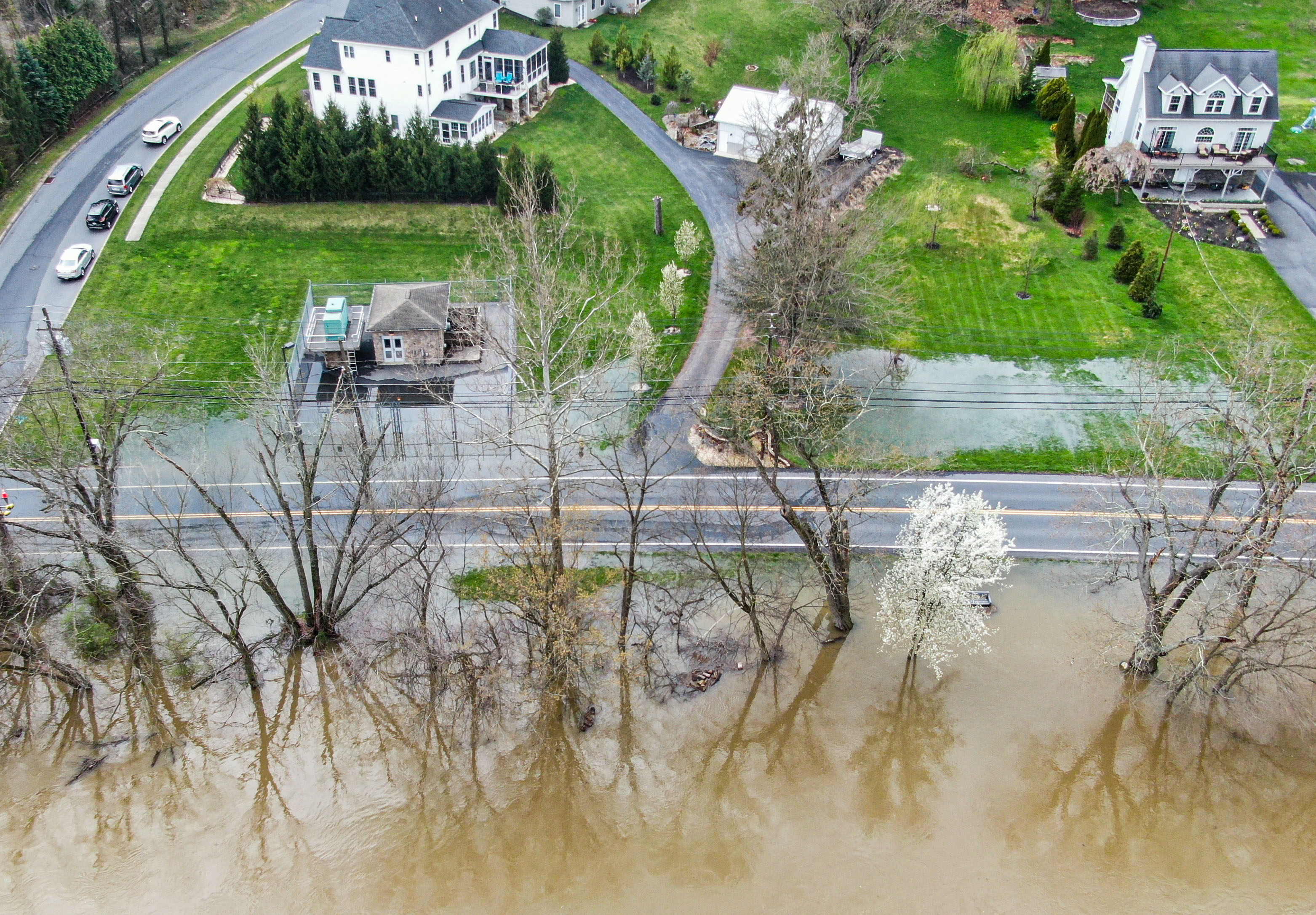 An aerial view of flooding throughout central Pa. - pennlive.com