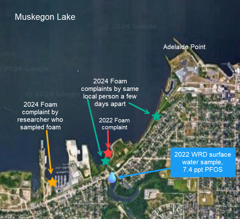 Testing finds PFAS in Muskegon Lake foam - mlive.com