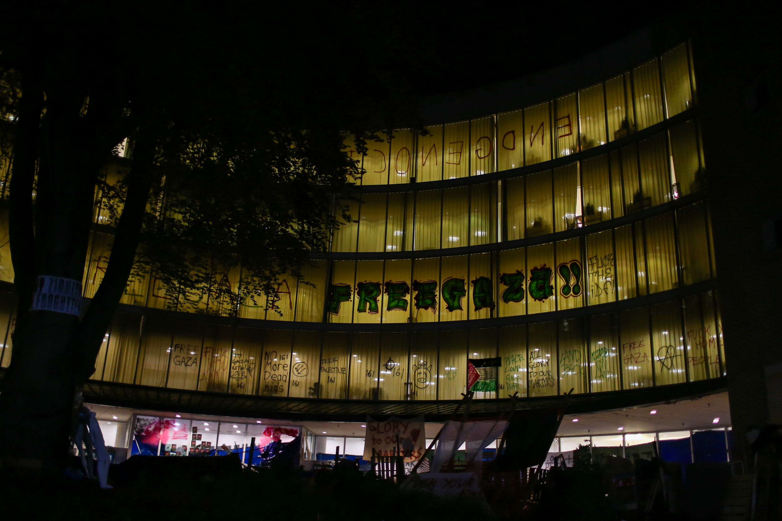 Protest at PSU library Day 3 - oregonlive.com