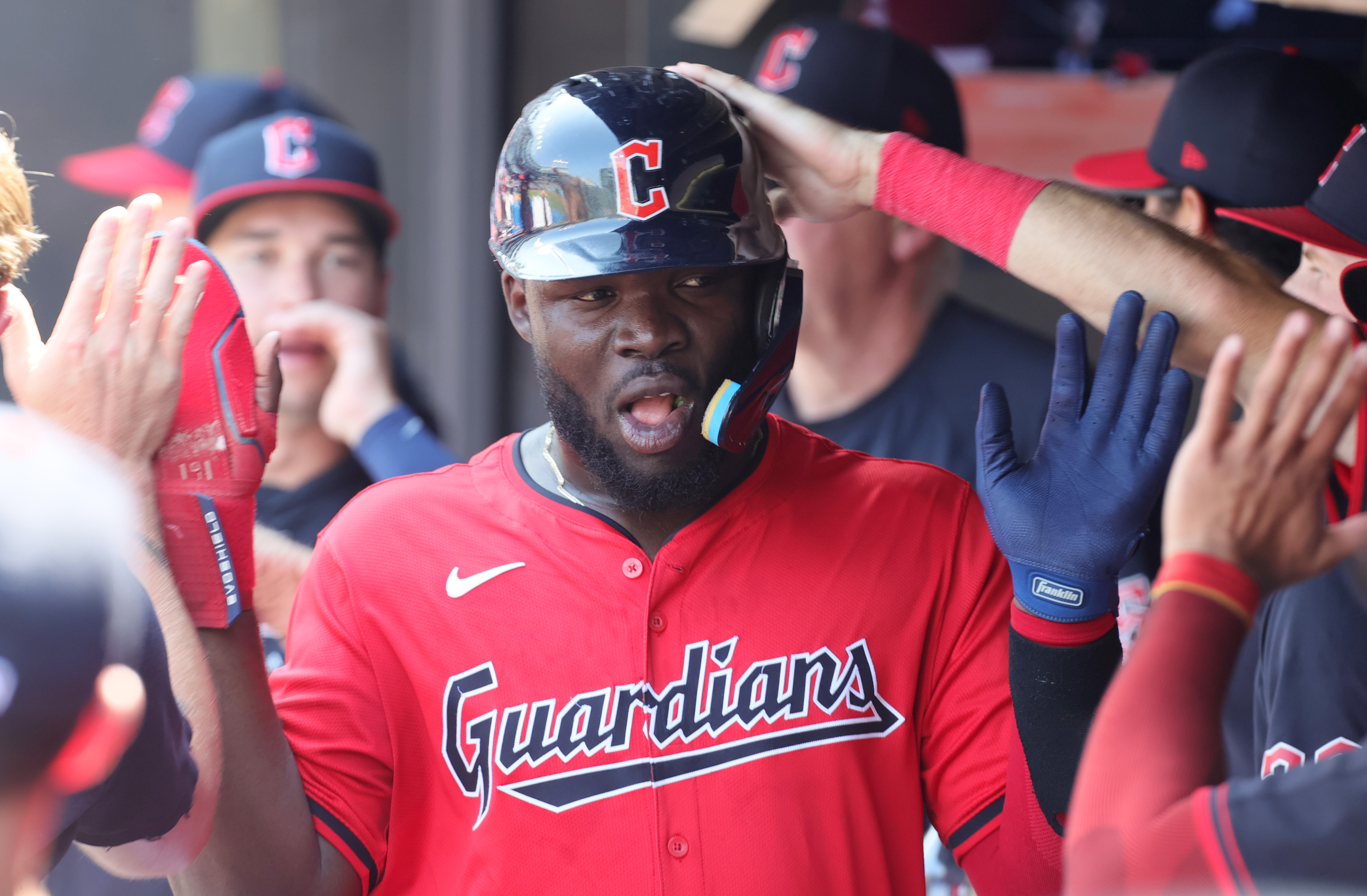Cleveland Guardians vs. Kansas City Royals in game 1 of a double header ...