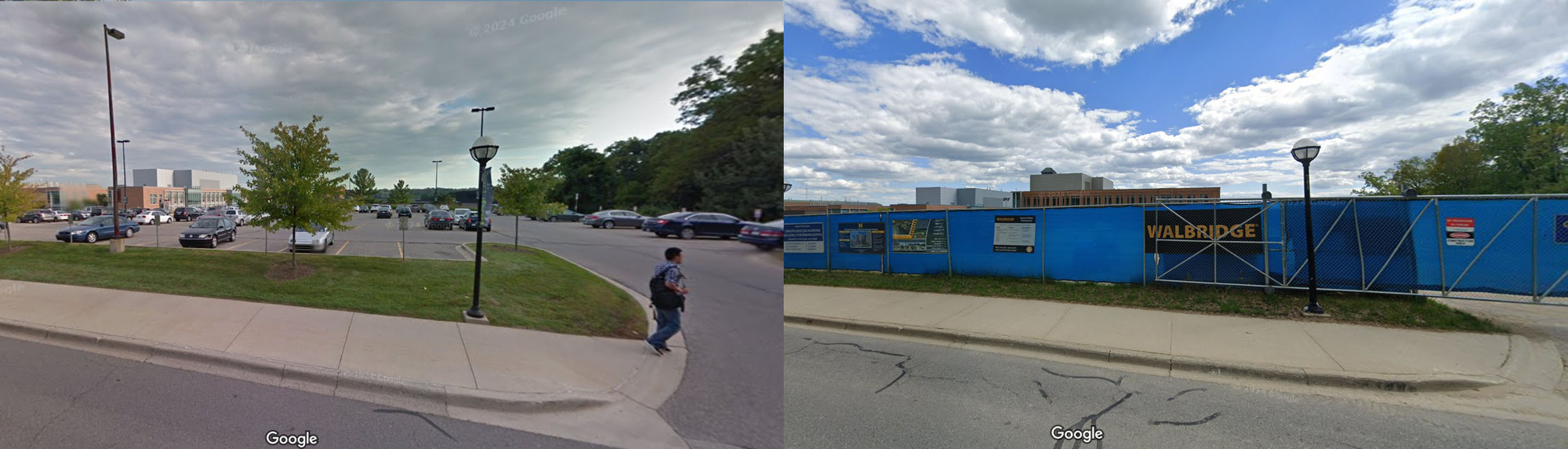 Before and after street views of University of Michigan construction ...
