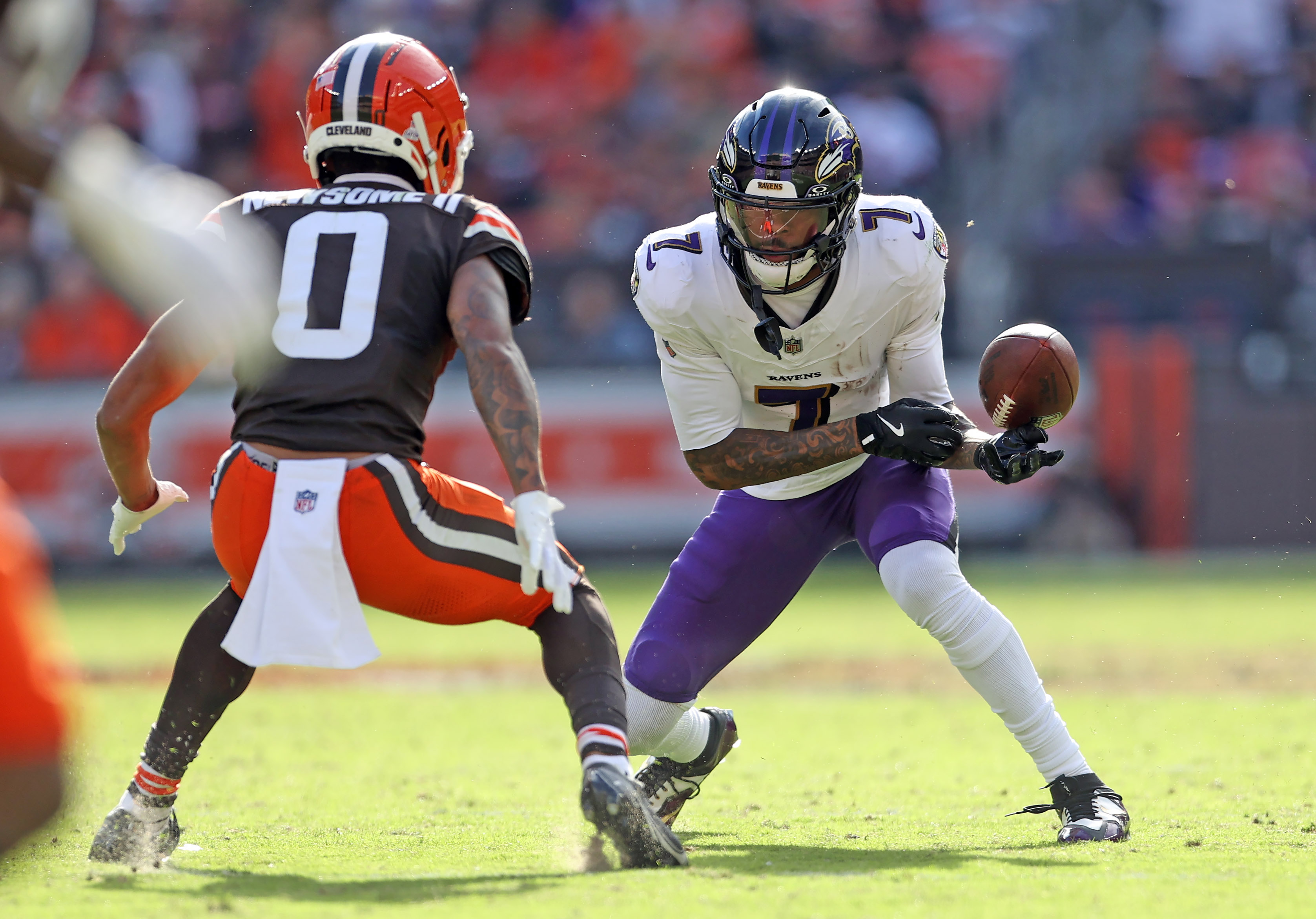 Cleveland Browns defense vs. Baltimore Ravens, October 27, 2024 ...