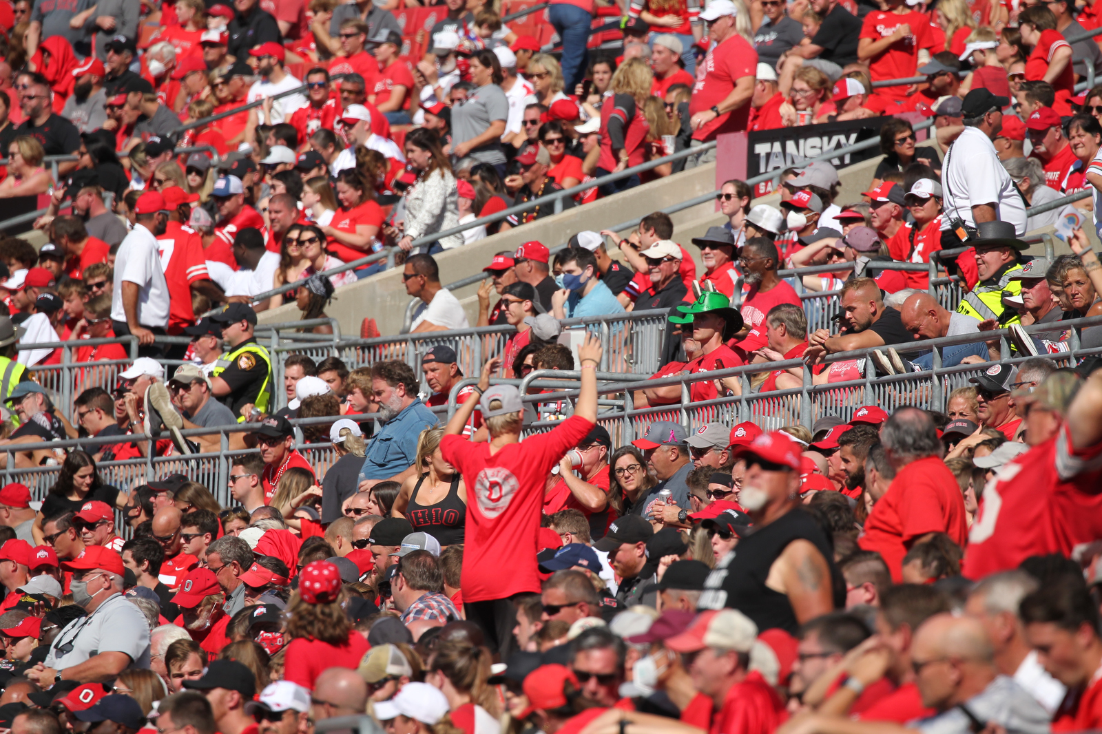 Fans at the OSU vs Maryland game in Columbus, October 8, 2021 ...