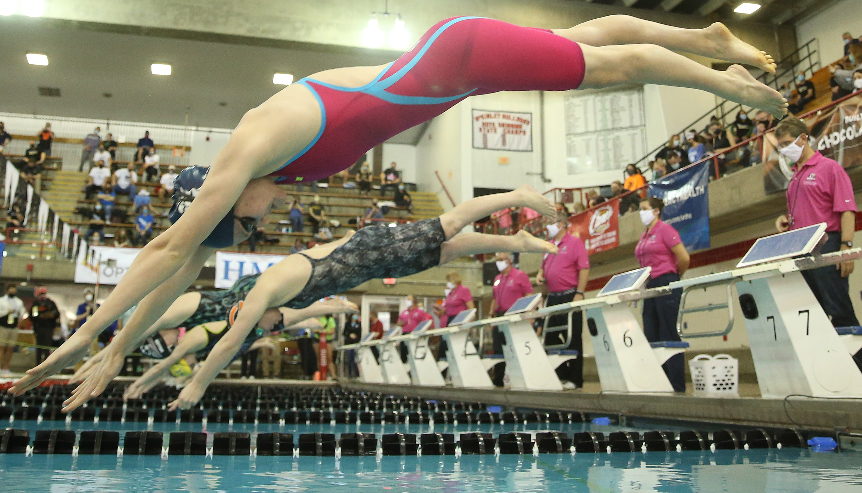 Division I high school girls Swimming Championships, February 26, 2021 ...