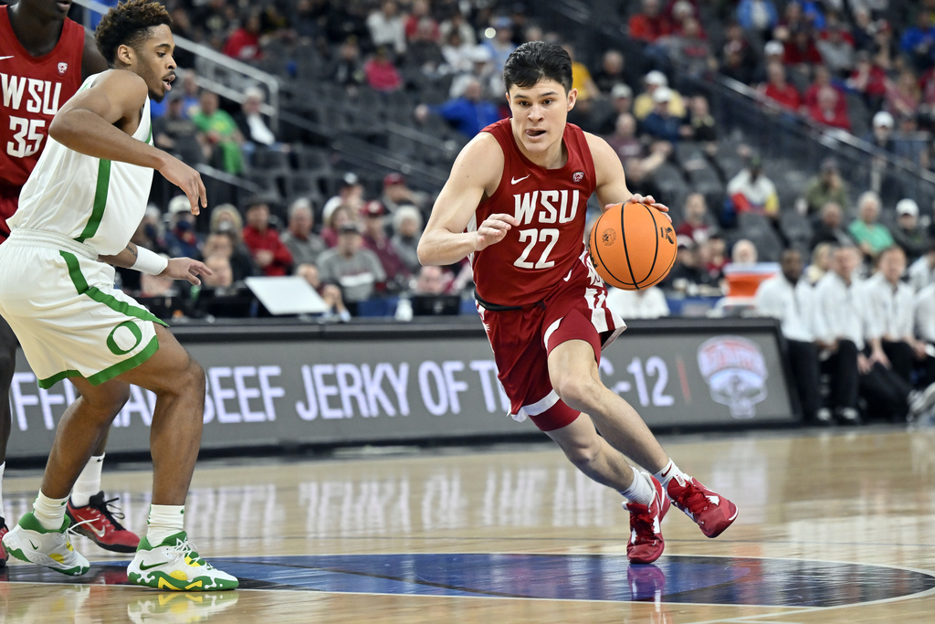 Oregon vs. Washington State at Pac-12 men's basketball tournament ...