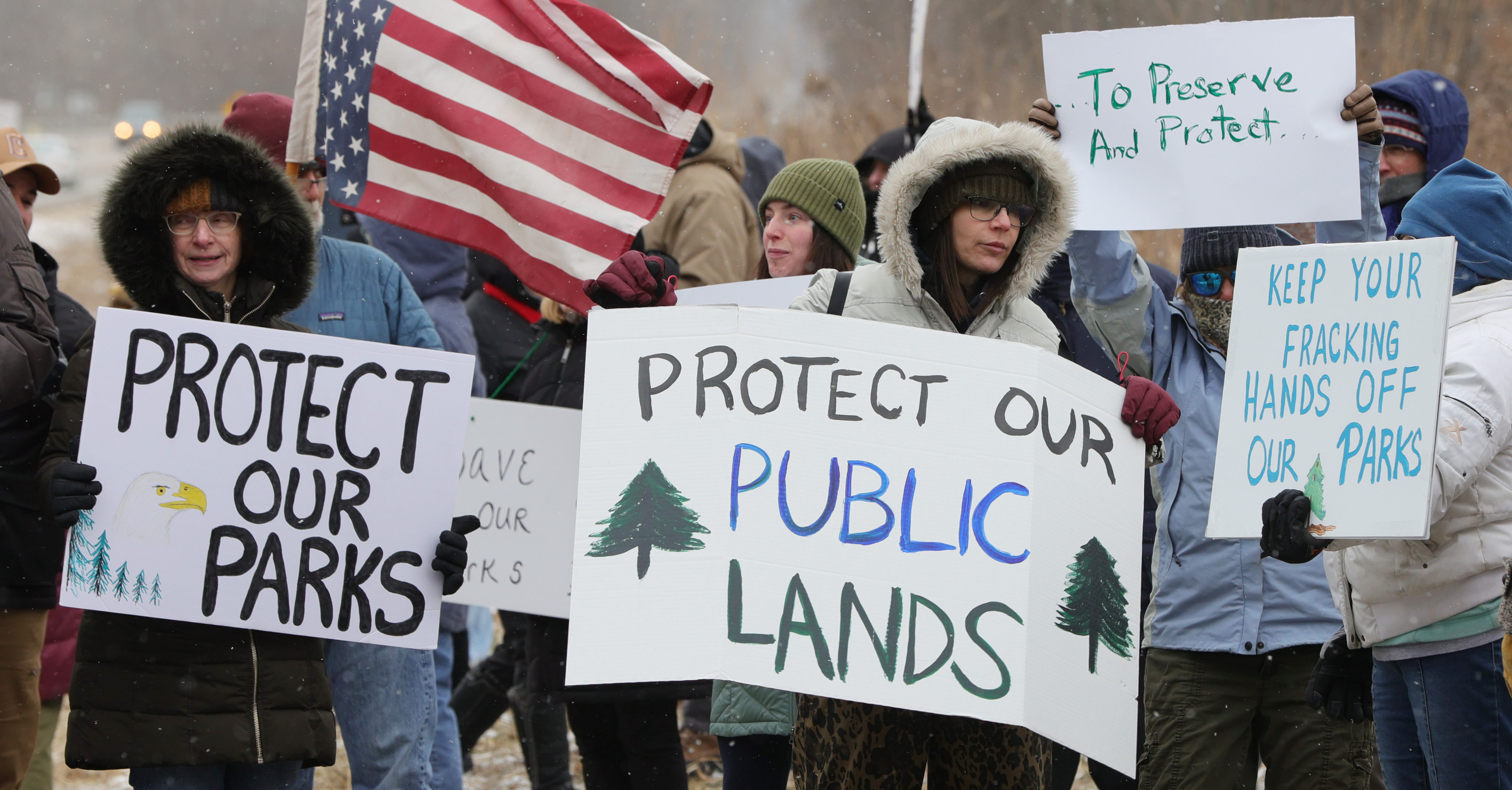 Protect Our Public Land protest at Cuyahoga Valley National Park, March ...