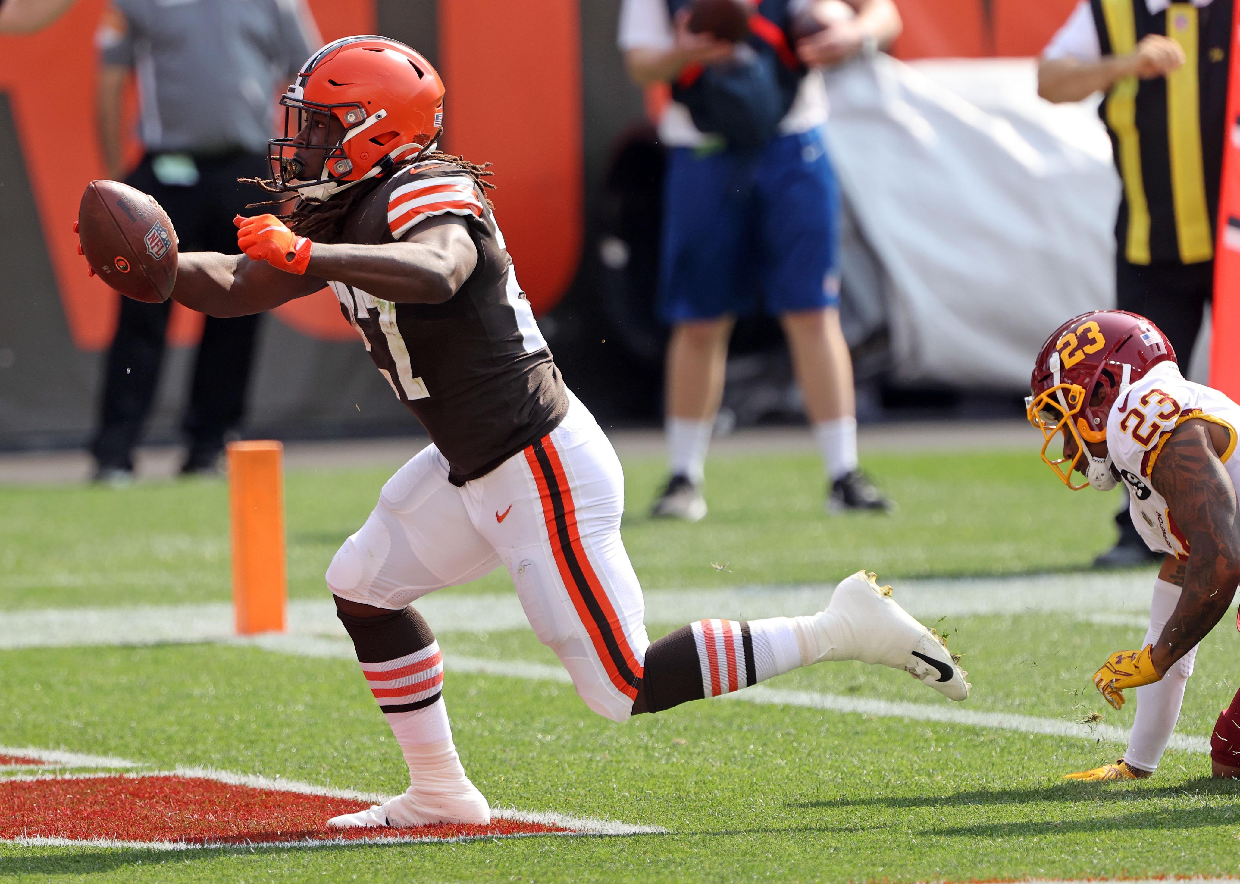 Cleveland Browns running backs vs. Washington Football Team, September ...