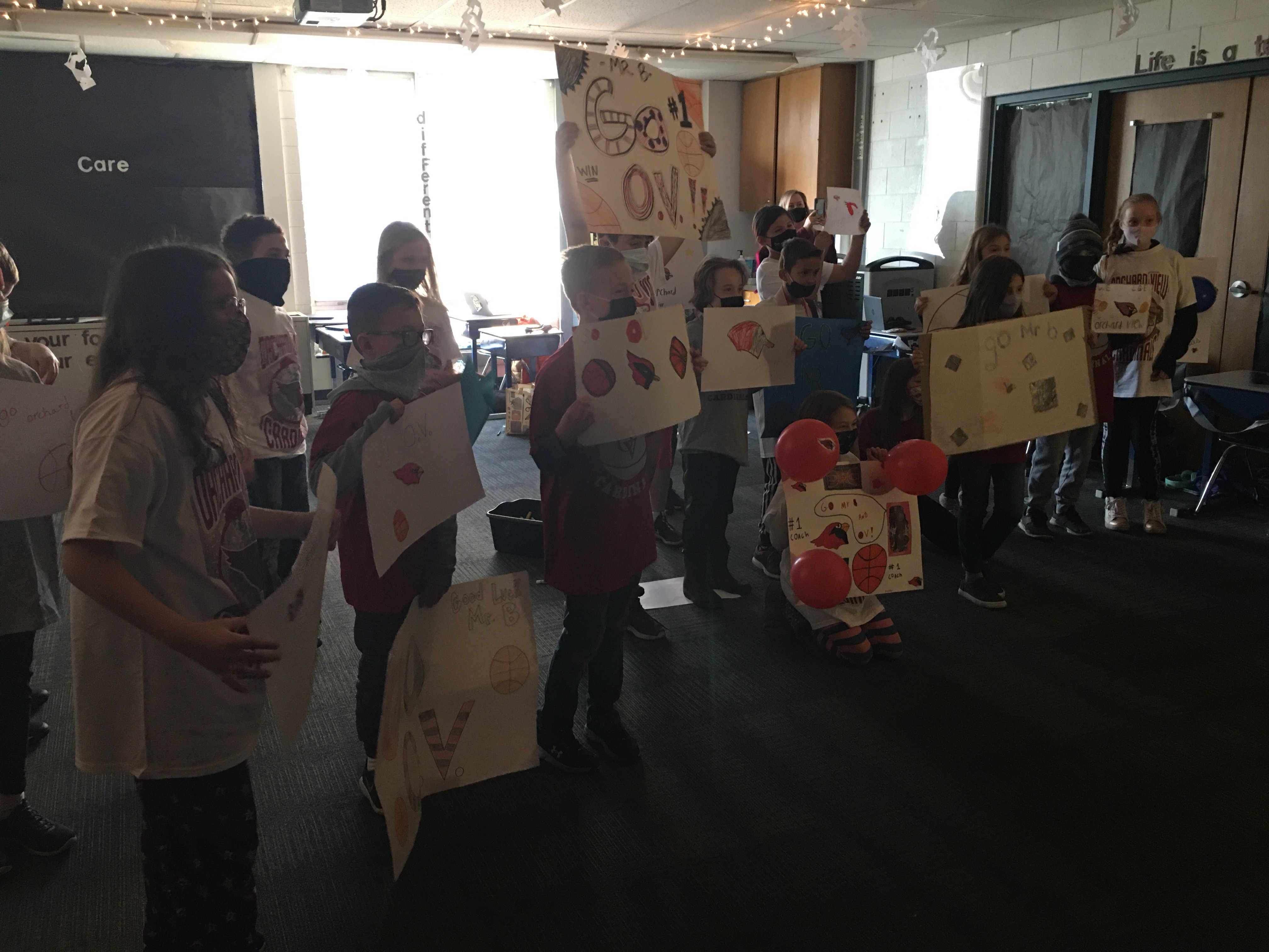 Nick Bronsema's fourth-grade class at Mona Shores' Ross Park surprises him with support of ...