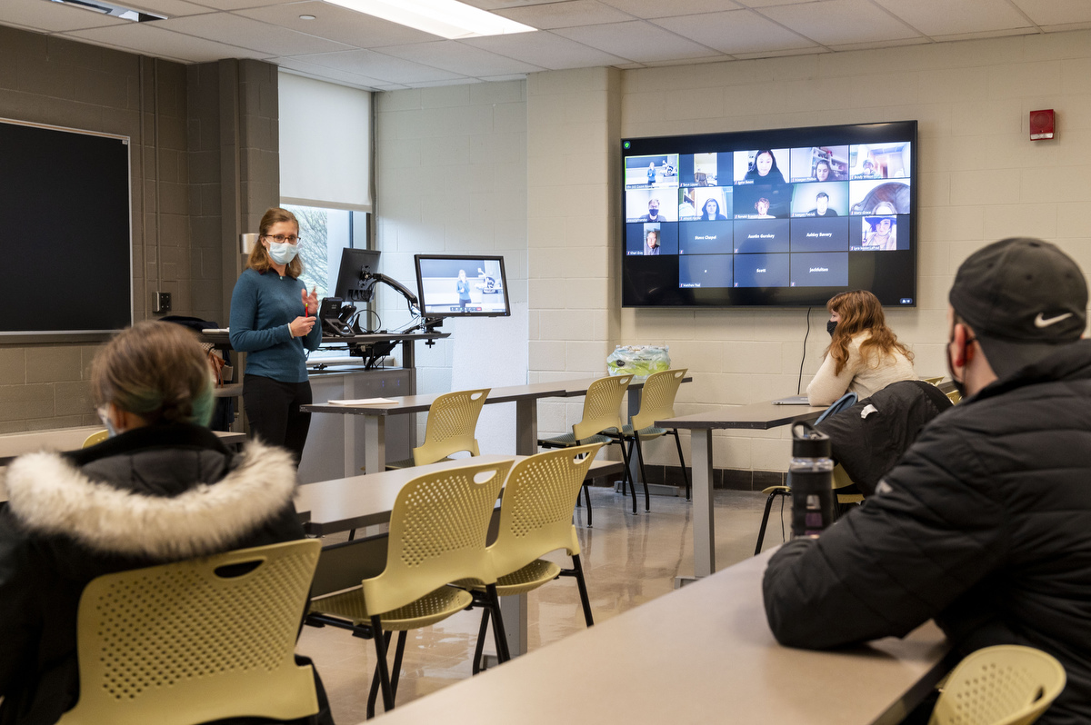 EMU history professor leads “HyFlex” class with in-person and remote ...