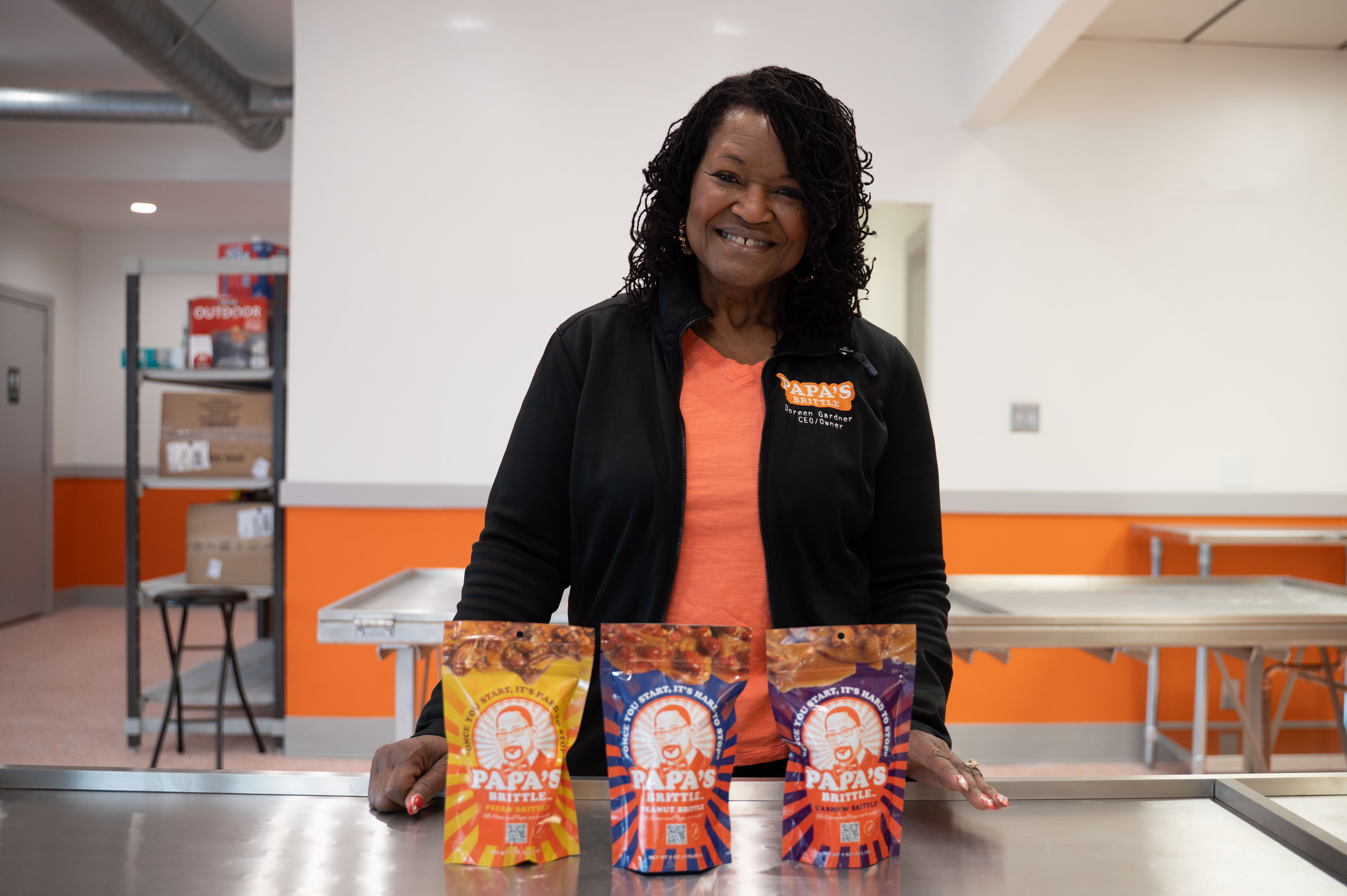 Doreen Gardner opens new commercial kitchen for Papa's Brittle - mlive.com