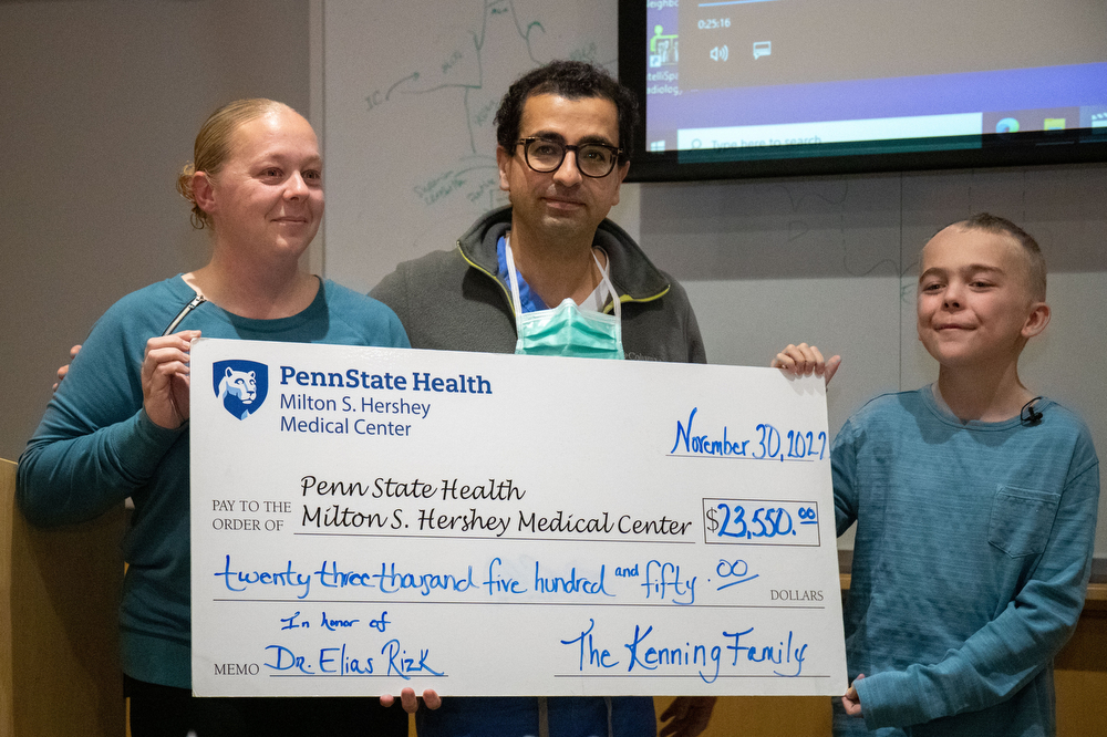 Family presents Hershey doctor with $23K after he saved the life of ...