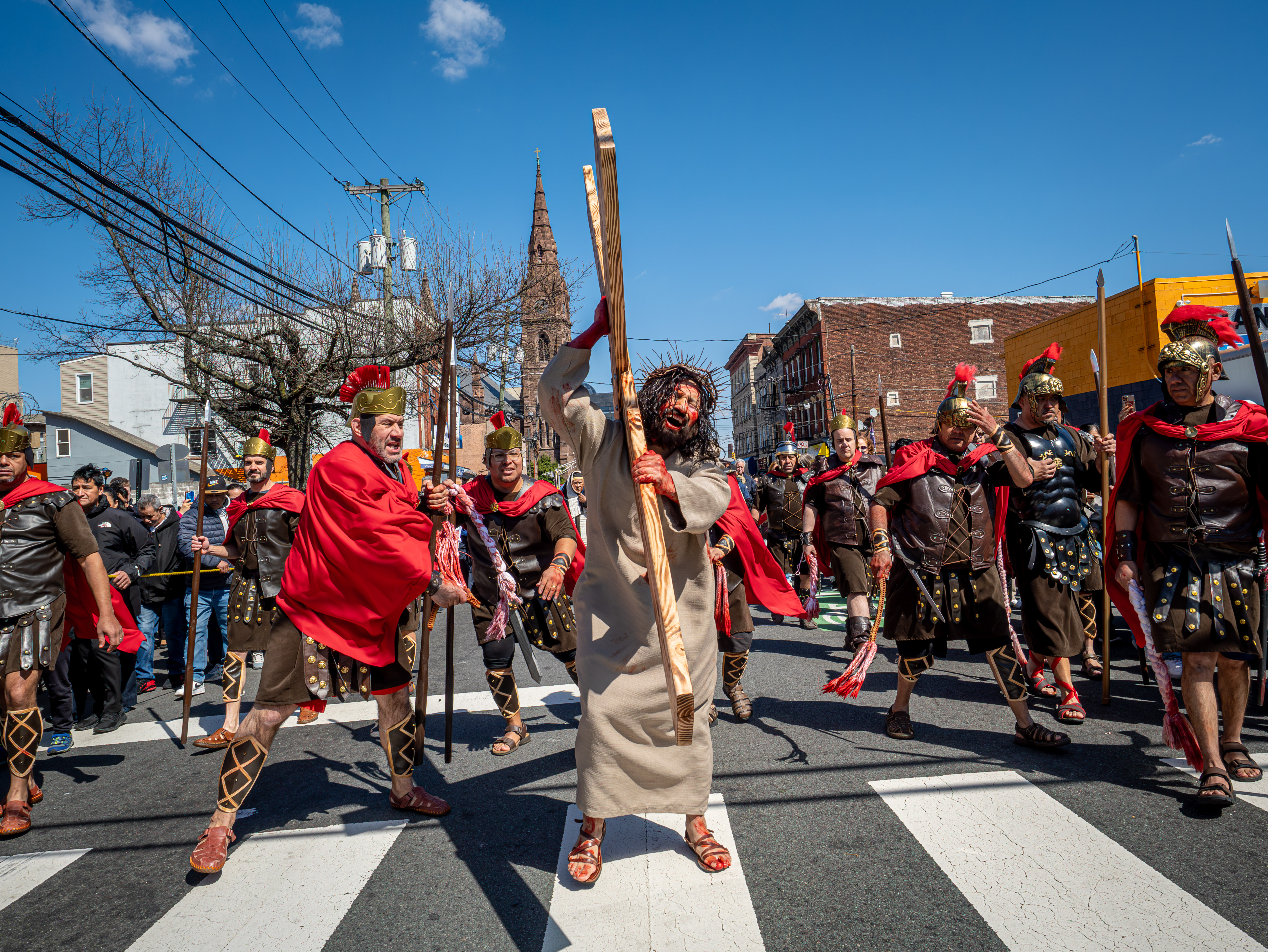 Reenactment of the Passion of Christ through the streets of Paterson ...