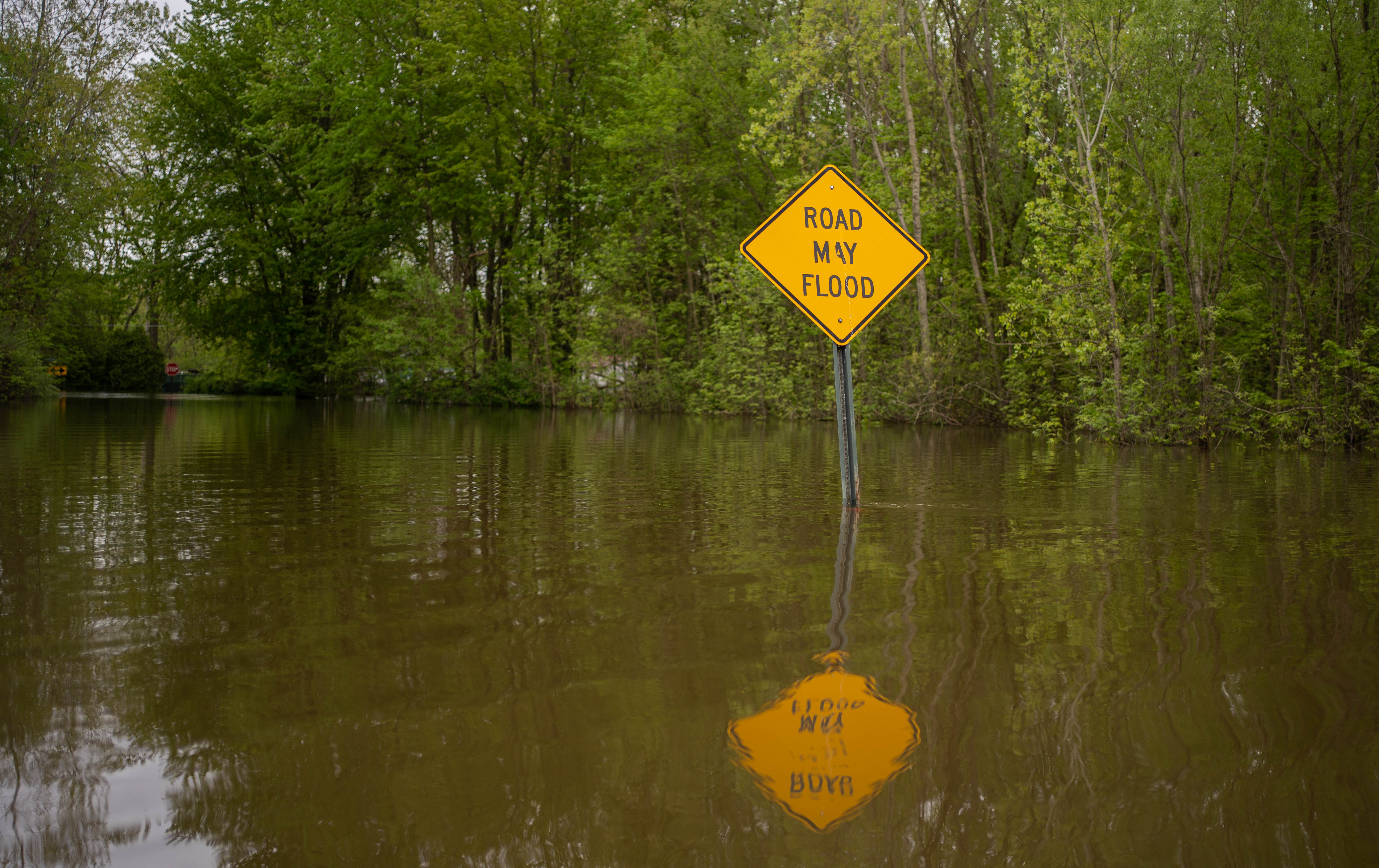 Road May Flood Sign