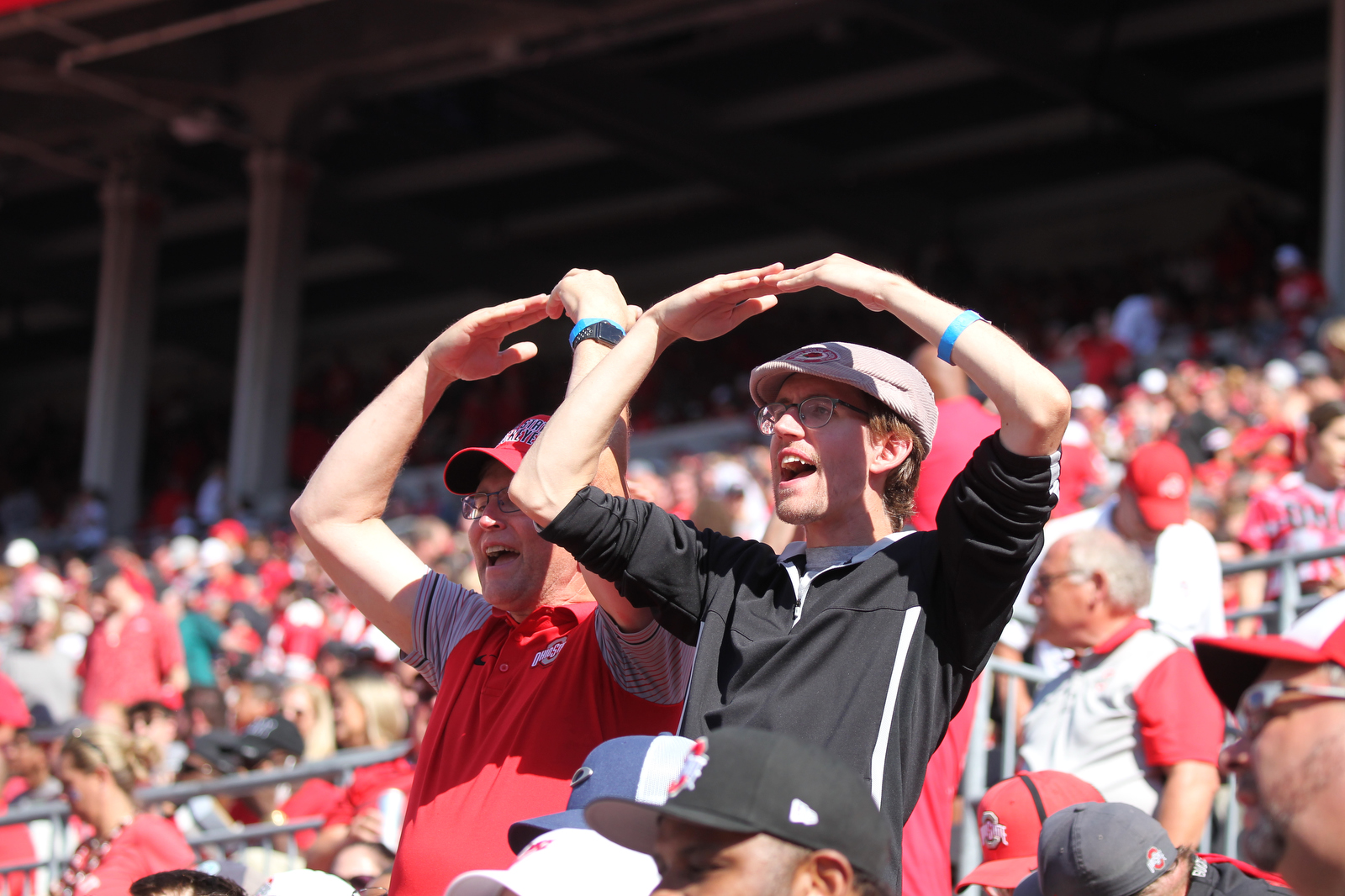 Fans at the OSU vs Maryland game in Columbus, October 8, 2021 ...