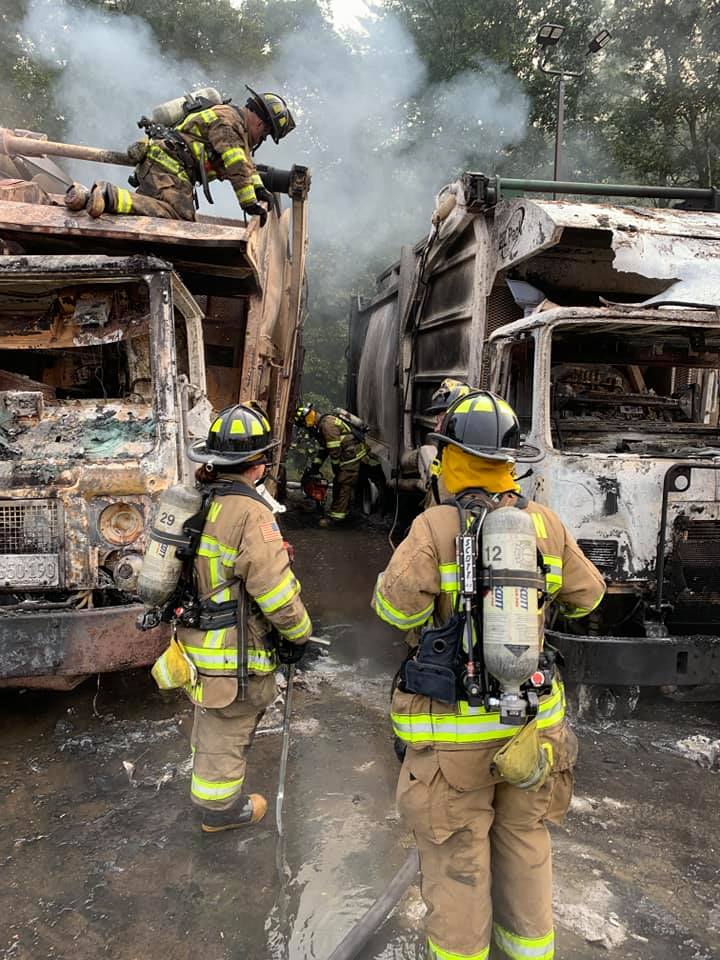 Multiple garbage trucks set on fire in Norton Tuesday morning ...