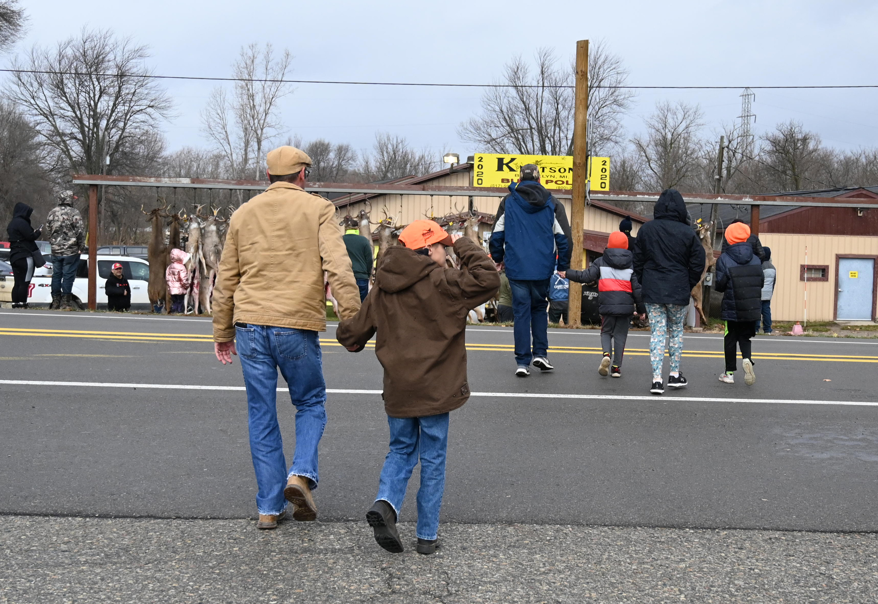 Buck poles at Jerome Country Market and Knutson's on the first day of ...