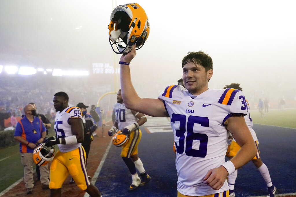 LSU kicker Cade York picked by the Cleveland Browns, April 30, 2022 ...