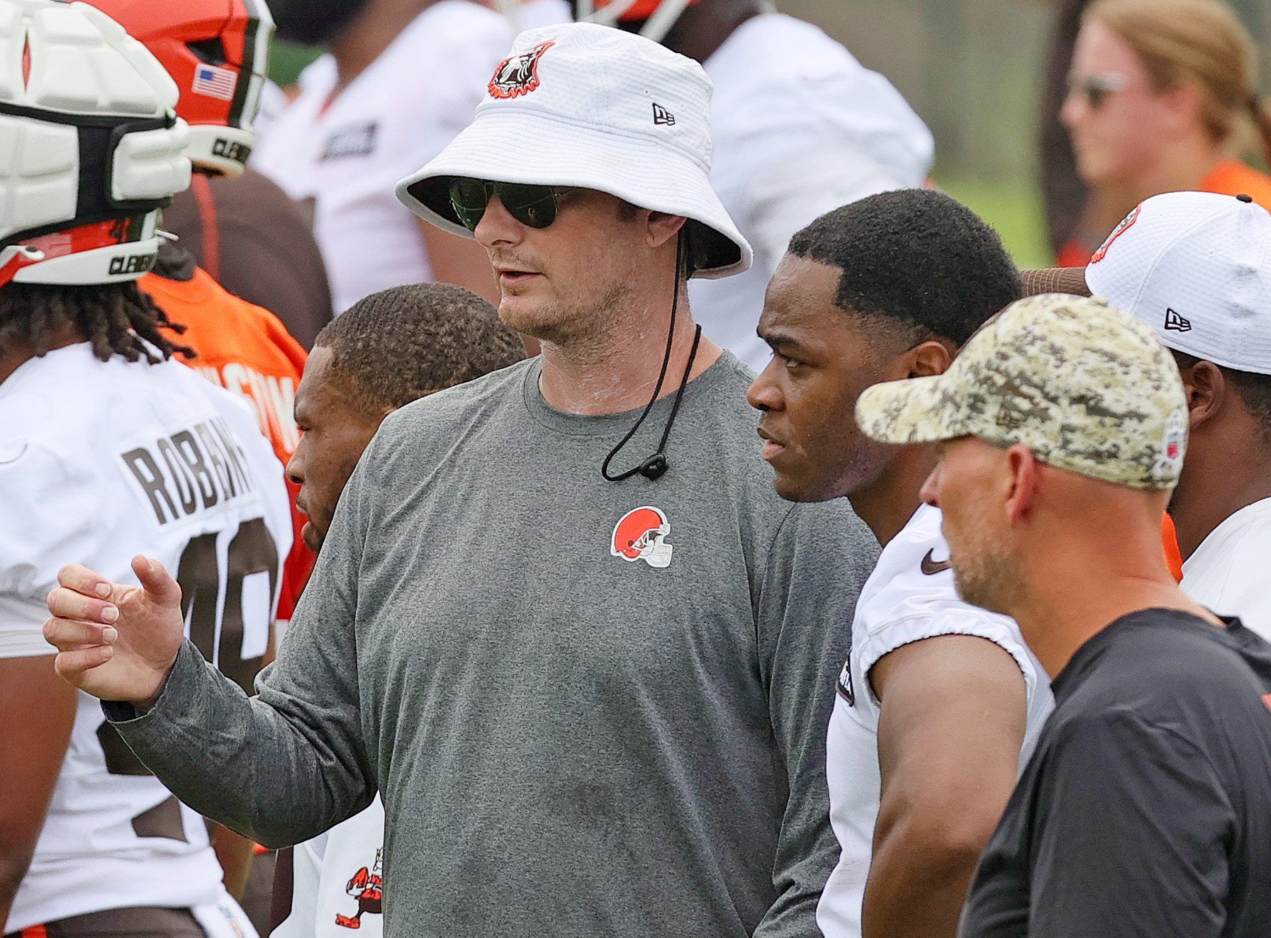 Cleveland Browns wide receiver on the first day of training camp, July ...