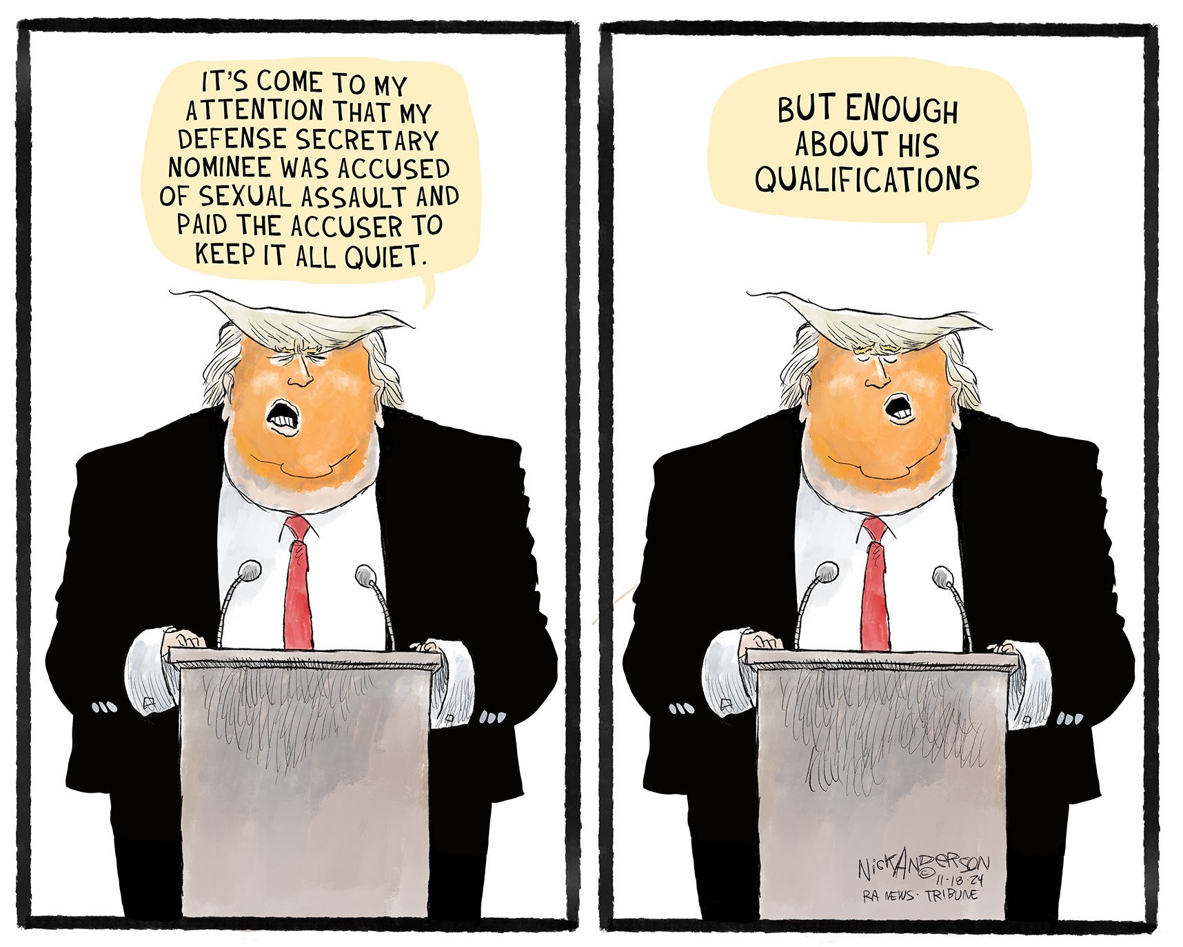 Editorial cartoons for Nov. 24, 2024 - syracuse.com