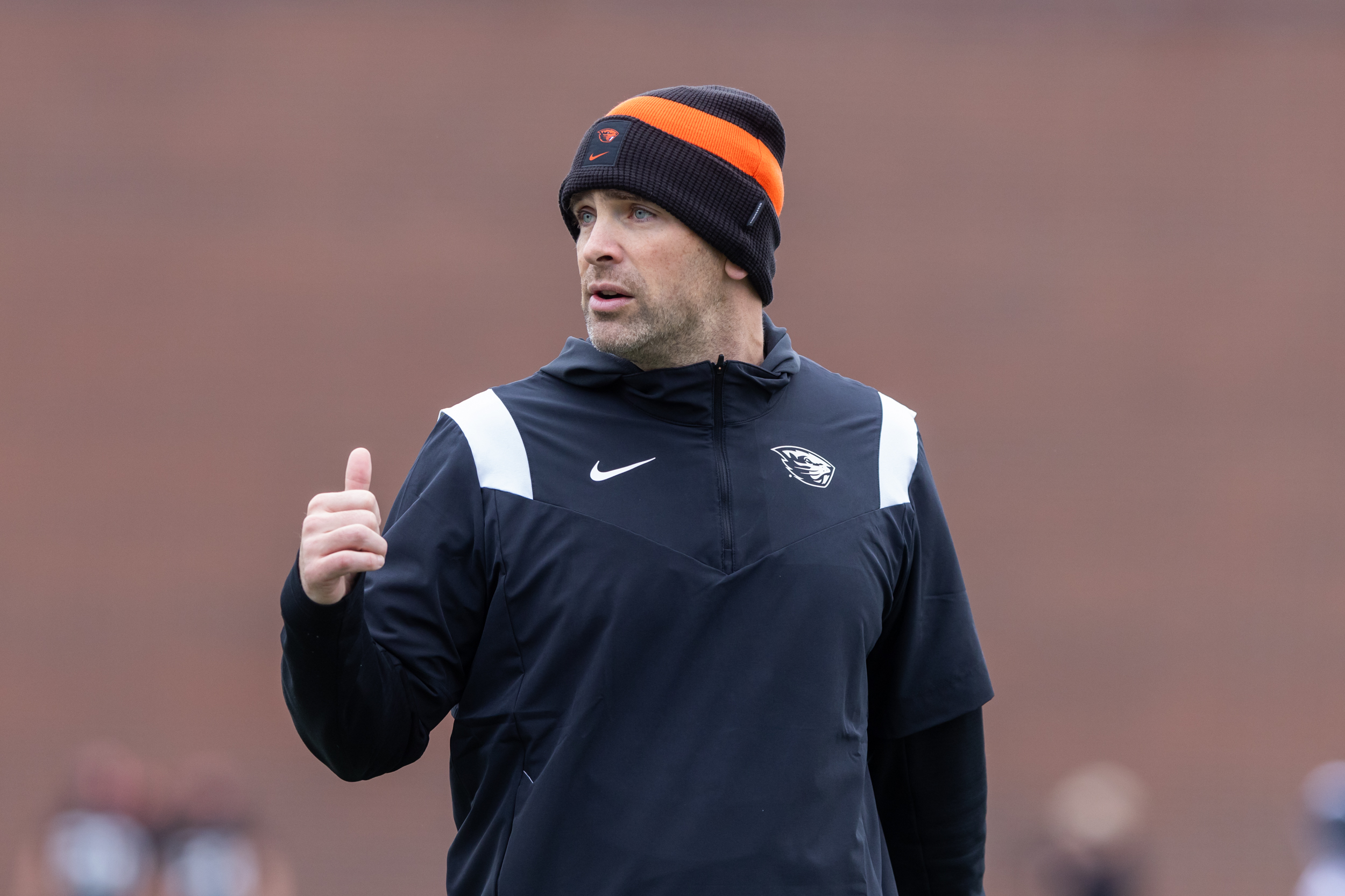 Oregon State Beavers, coach Trent Bray open spring football practice ...