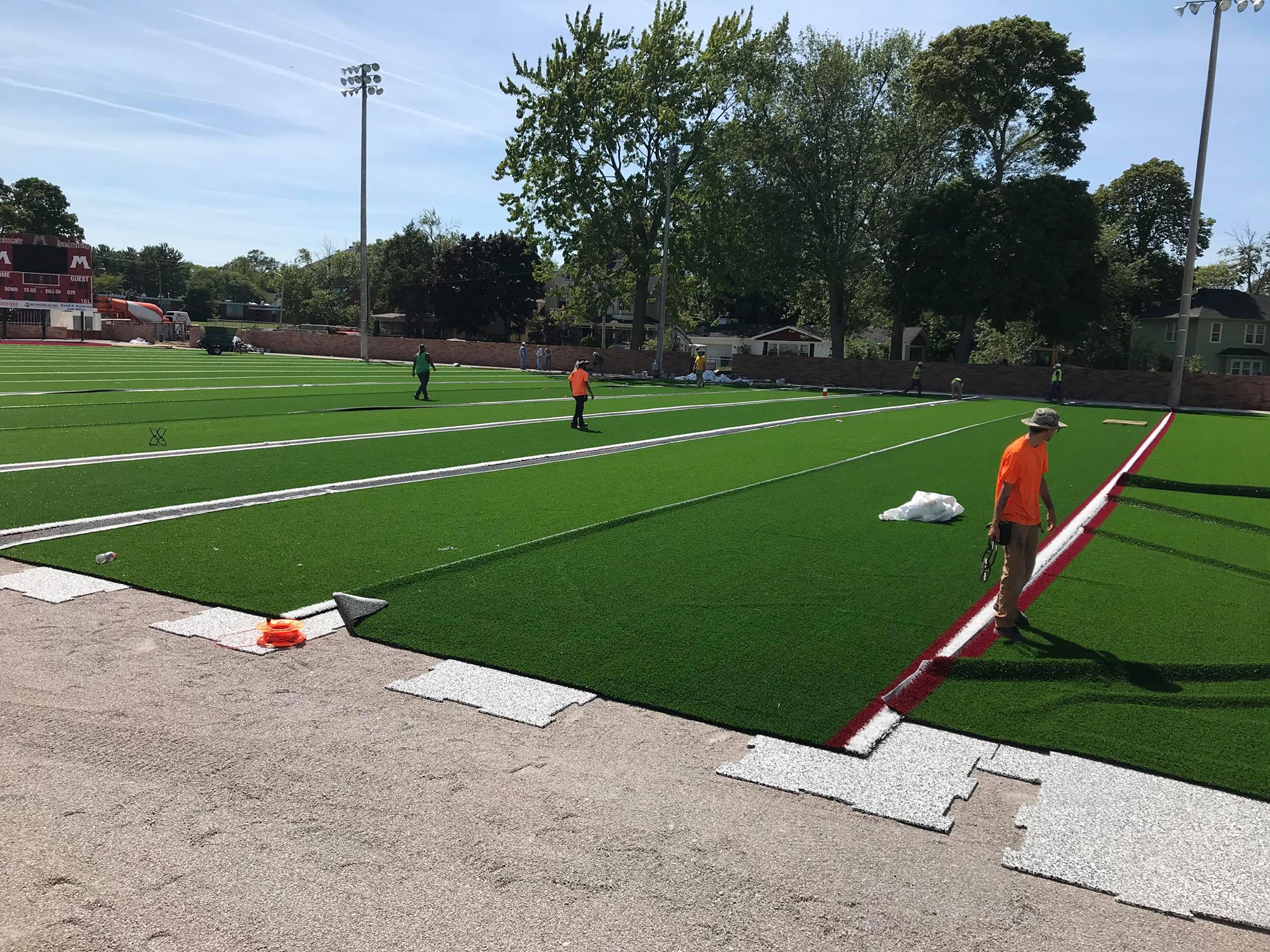 Local company DRC Enterprises installs AstroTurf at century-old Hackley ...
