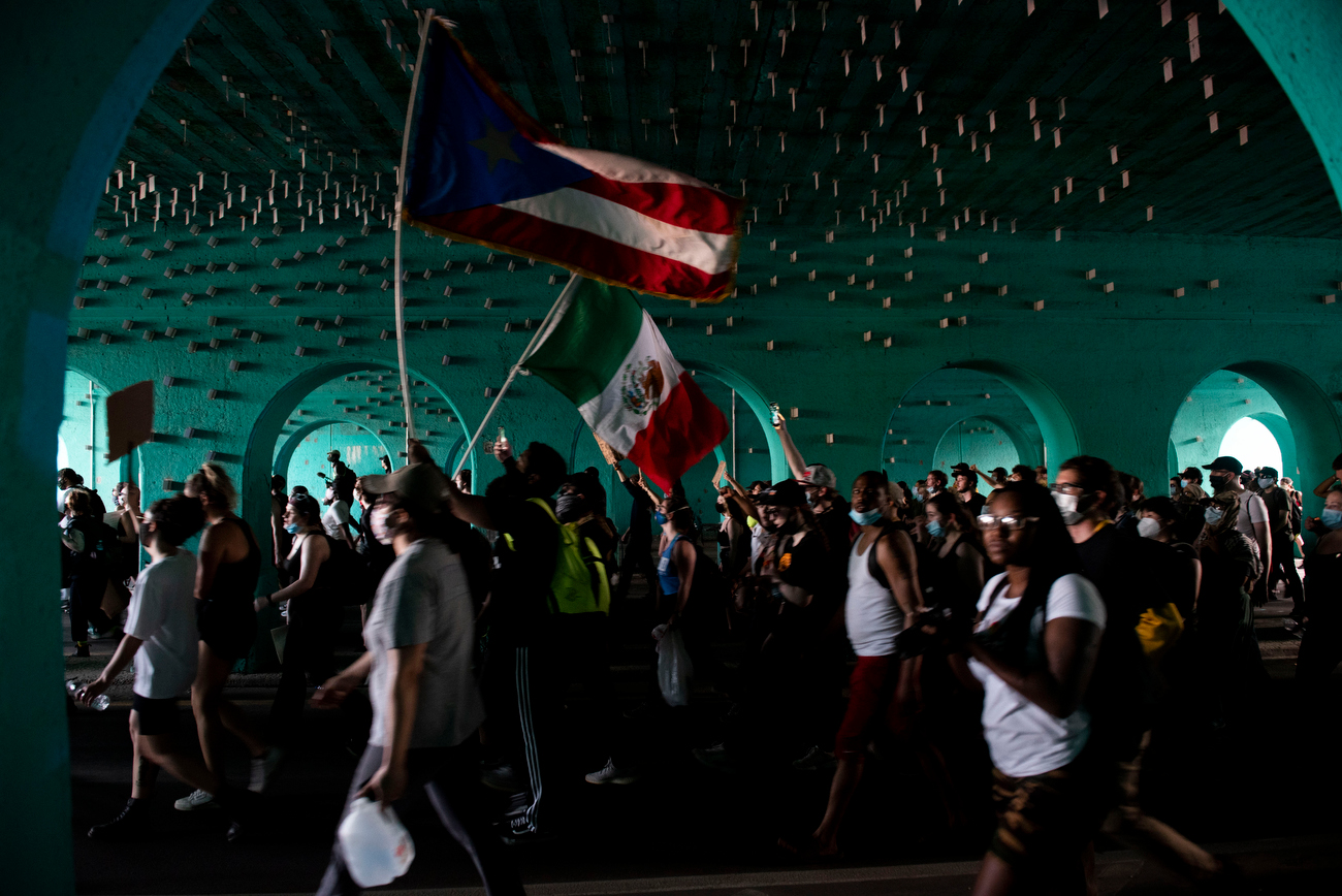 Detroit protesters march to site where 1967 riot began in eighth day of ...