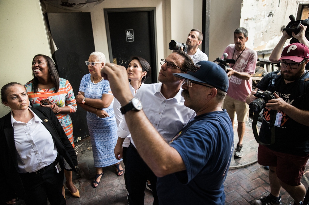 A look inside Broad Street Market fire damage and Gov. Shapiro press ...