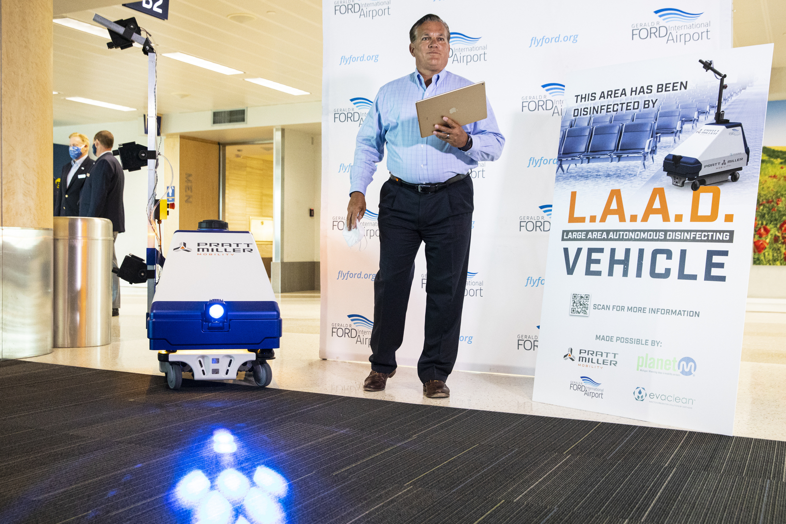 Large Area Autonomous Disinfecting (LAAD) Vehicle, first in U.S. comes ...