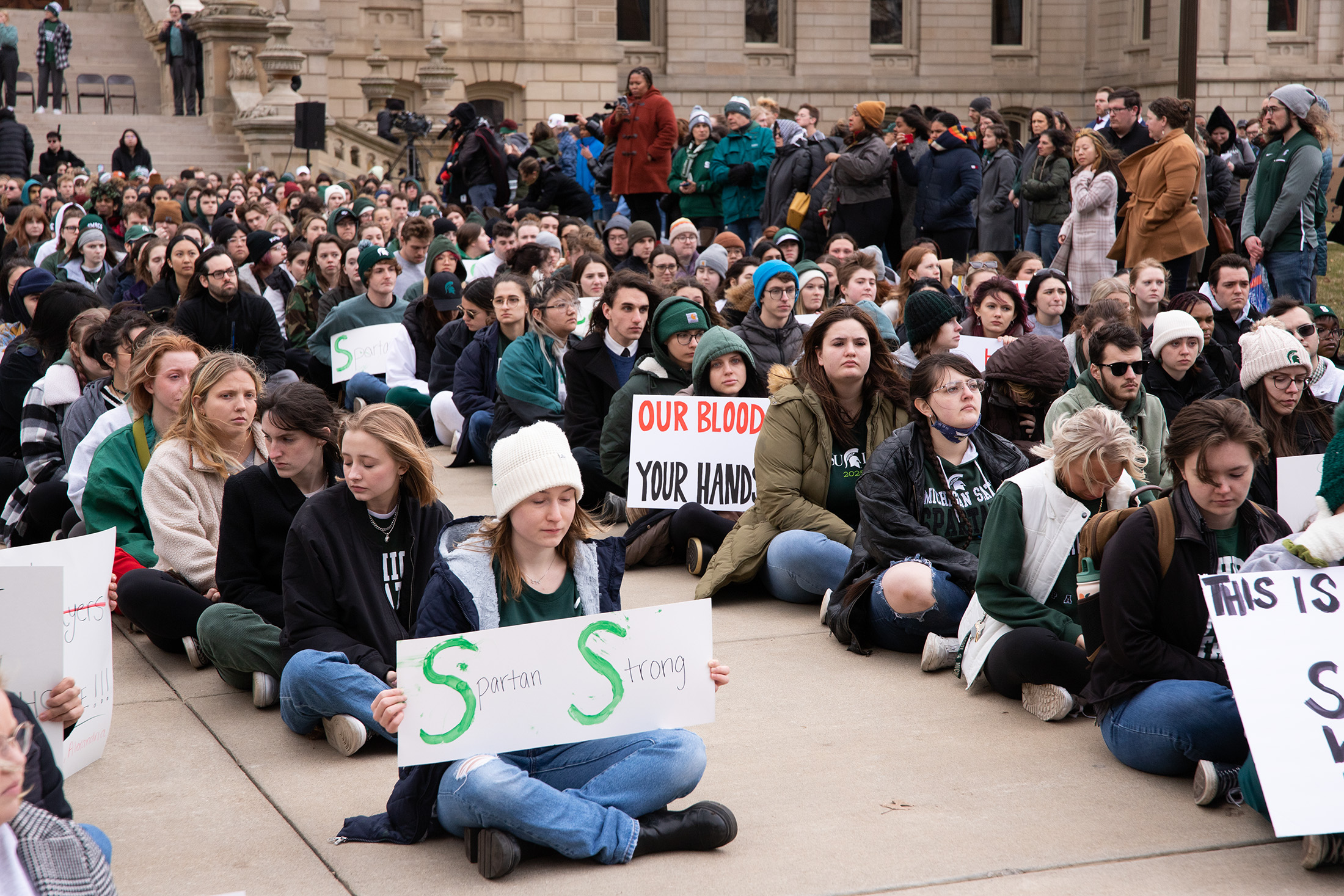 Michigan State students protest gun violence at state capitol - mlive.com
