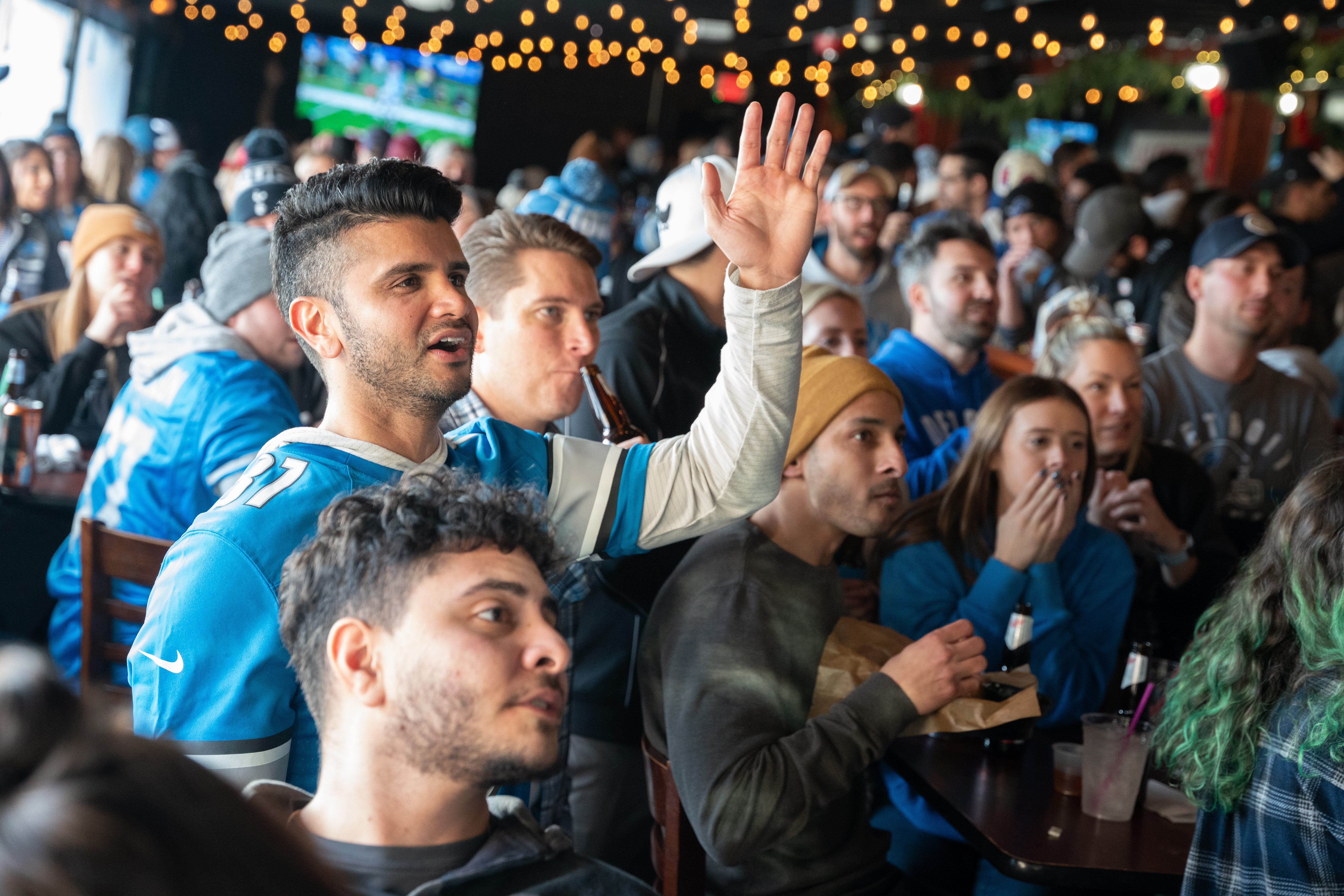 Lions fans as the Detroit Lions take on Tampa Bay Buccaneers at Ford ...