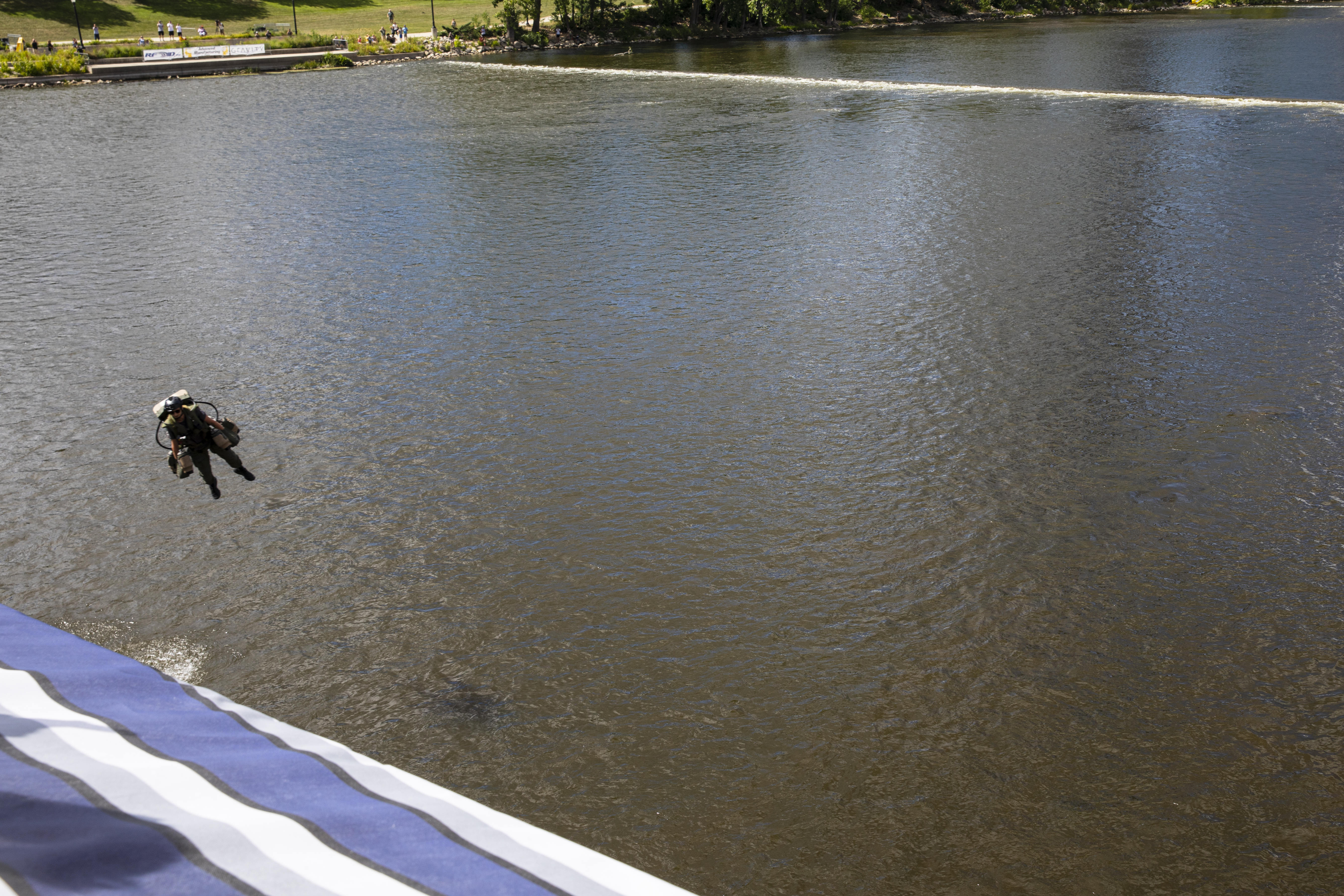 Man flies over Grand Rapids during jet suit demonstration - mlive.com