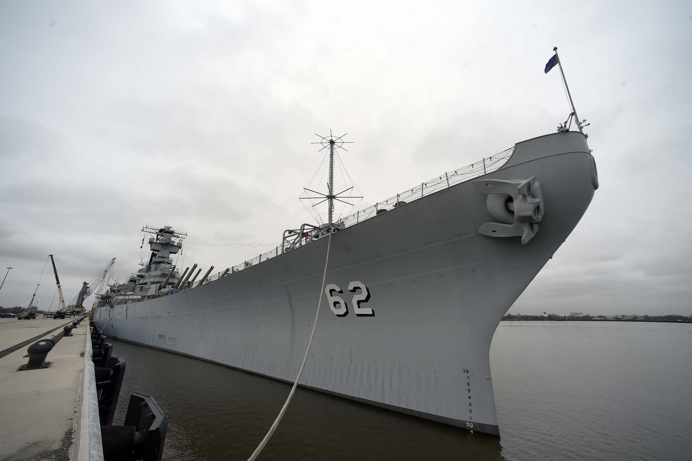 Battleship U.S.S. New Jersey is Moved from Paulsboro to Philadelphia ...