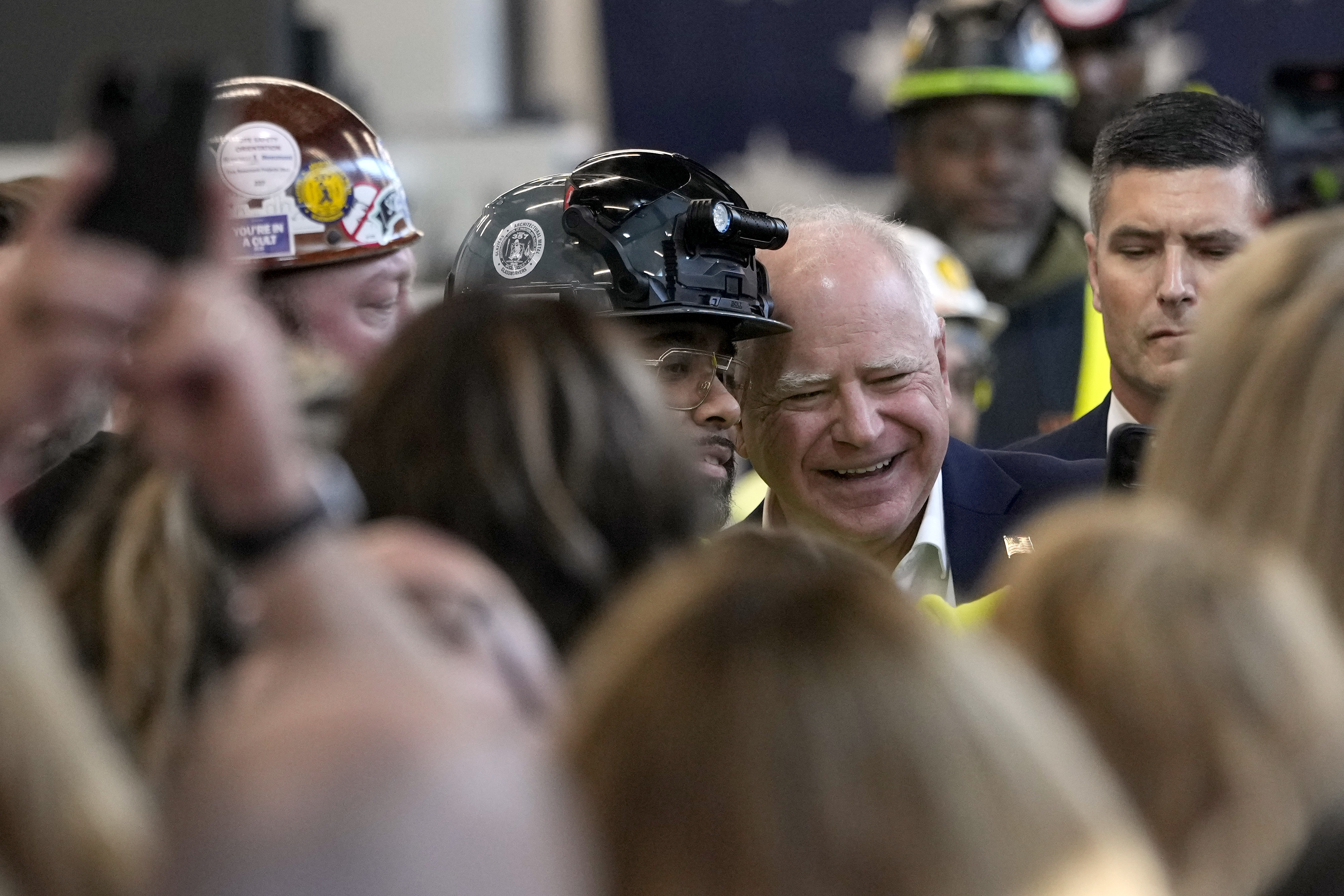 Democratic vice presidential nominee Minnesota Gov. Tim Walz speaks in ...