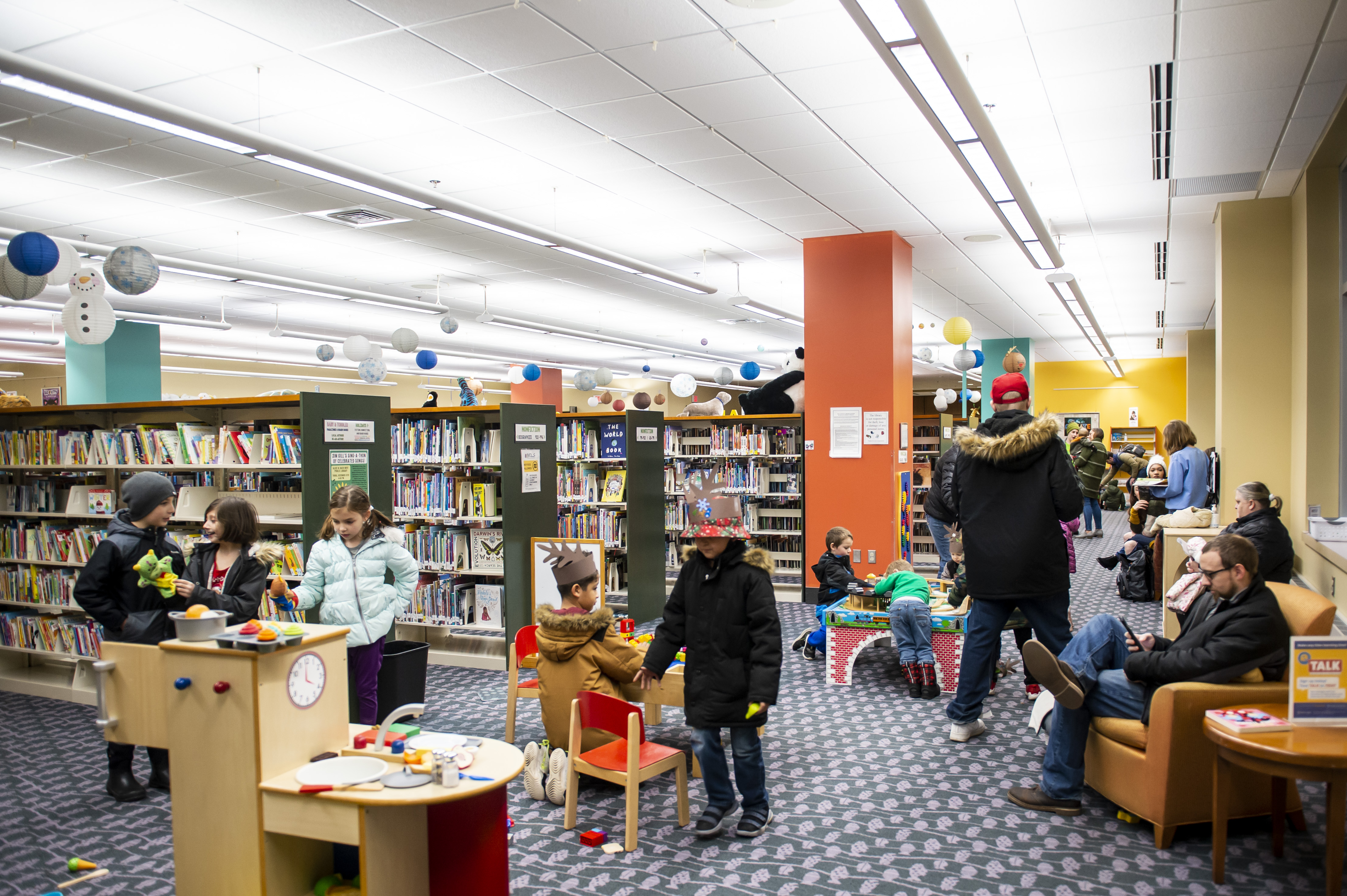 Bay City community visits with reindeer at downtown library - mlive.com