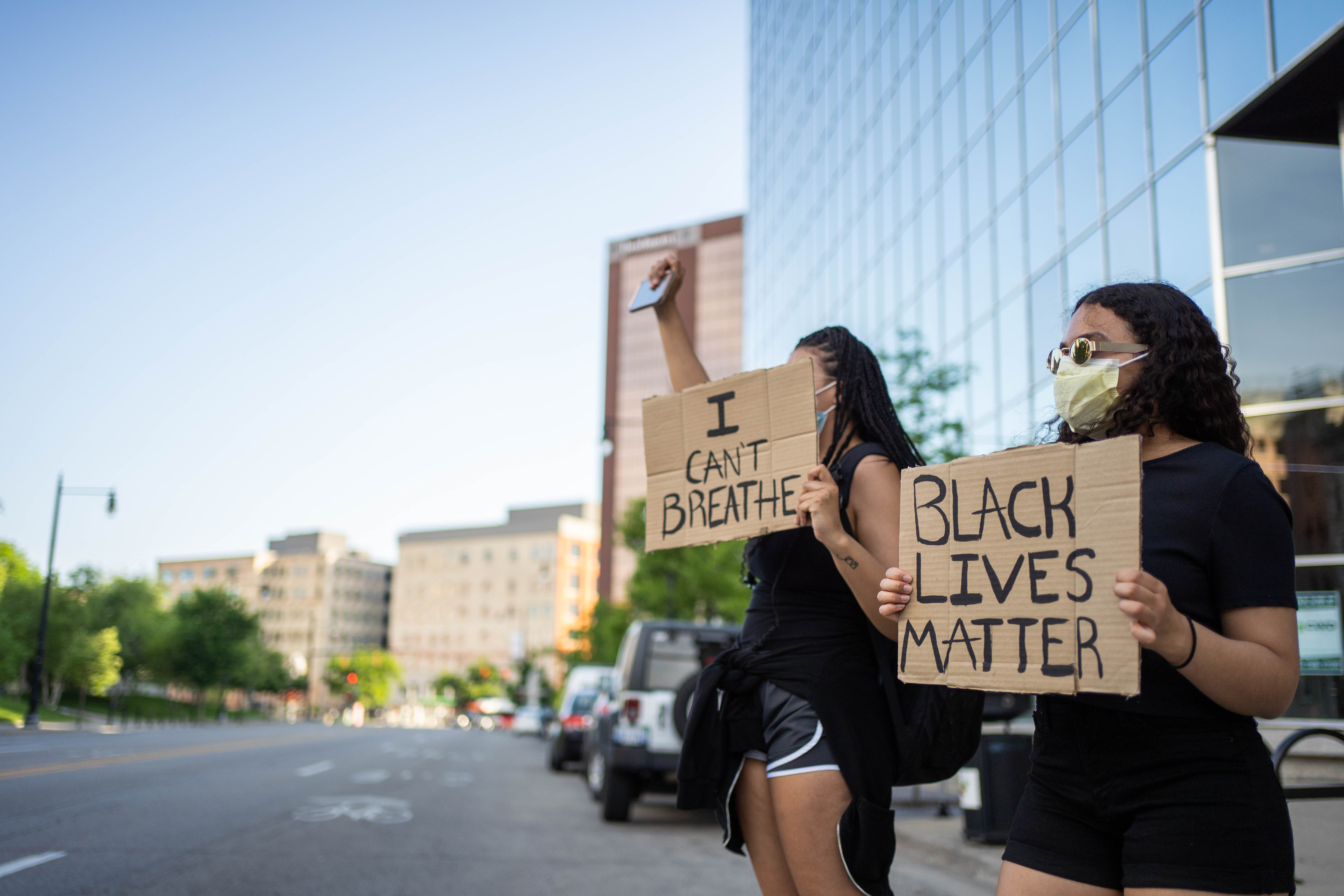 Dozens gather for Black Lives Matter protest in downtown Grand Rapids ...