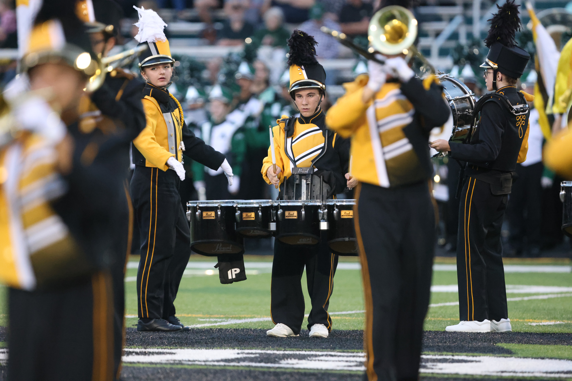 Painesville Riverside High School marching band at Aurora High School ...