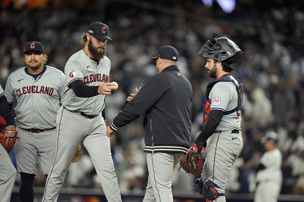 Cleveland Guardians vs. New York Yankees in game 2 of the ALCS, October ...