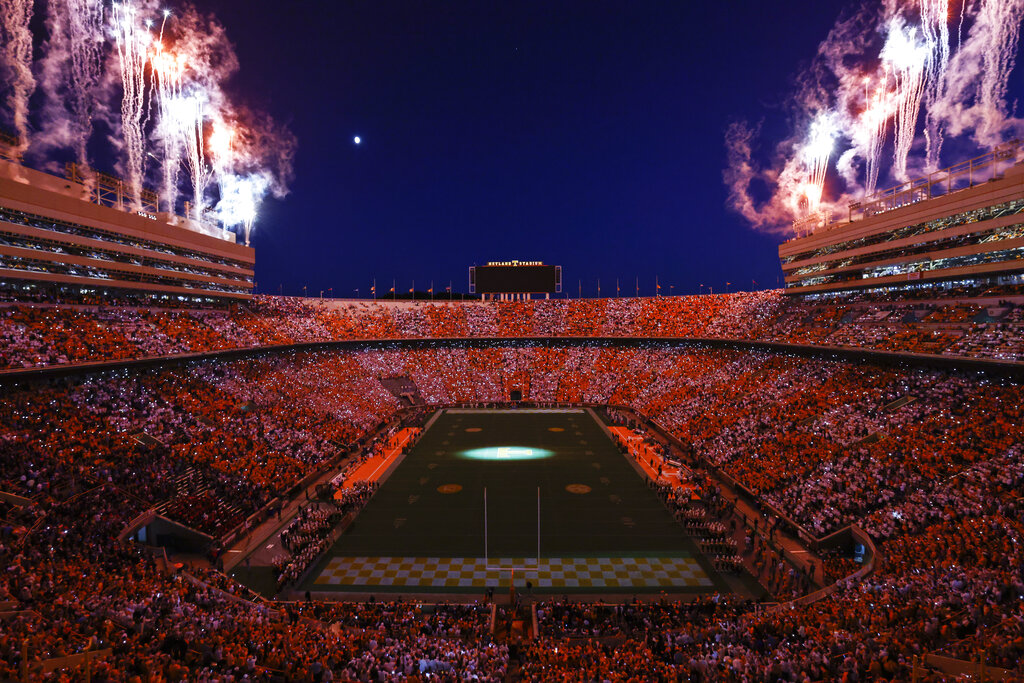 Neyland Stadium Fireworks
