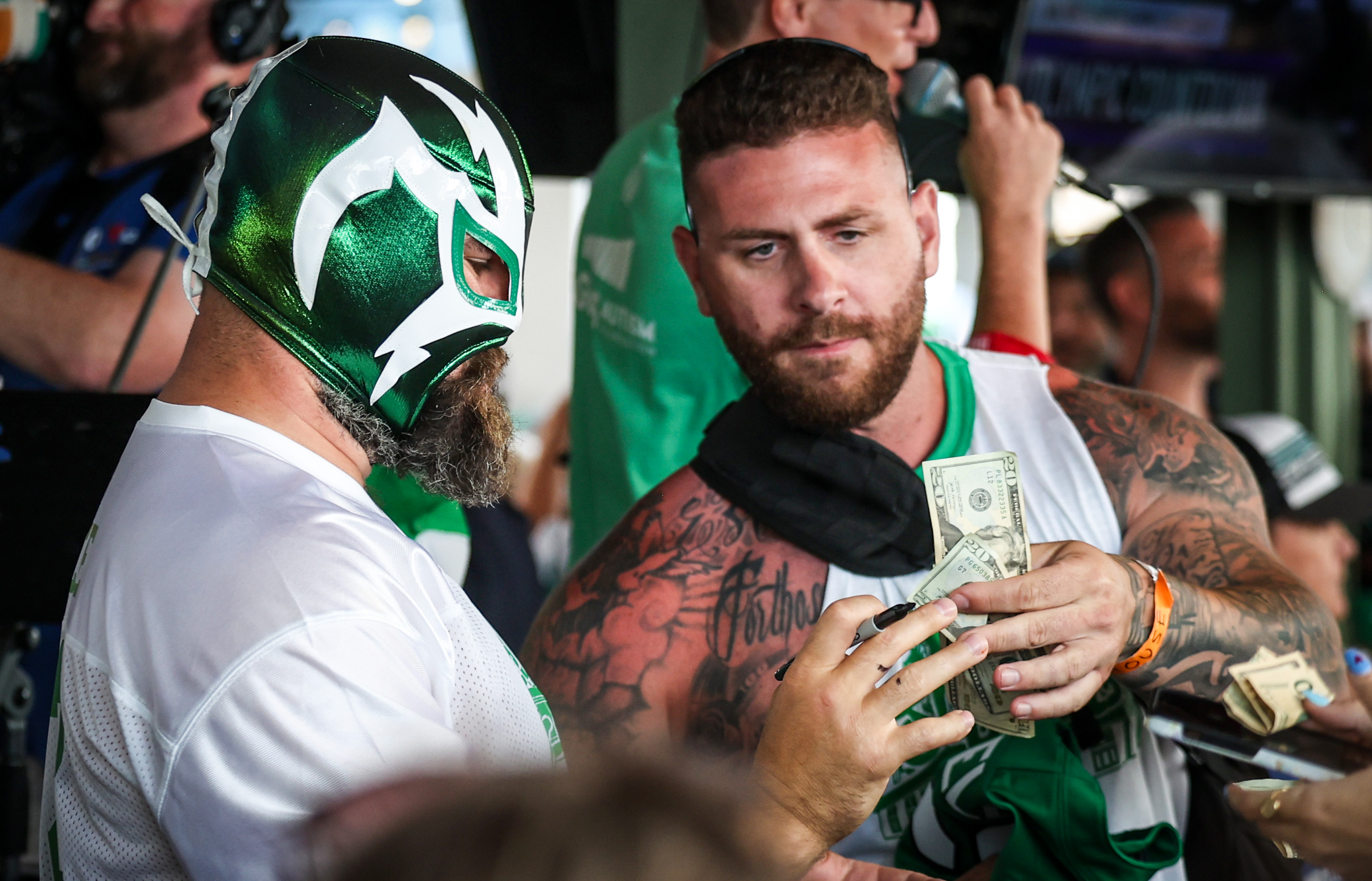 Jason Kelce 4th Annual Celebrity Bartender fundraiser at the Jersey ...