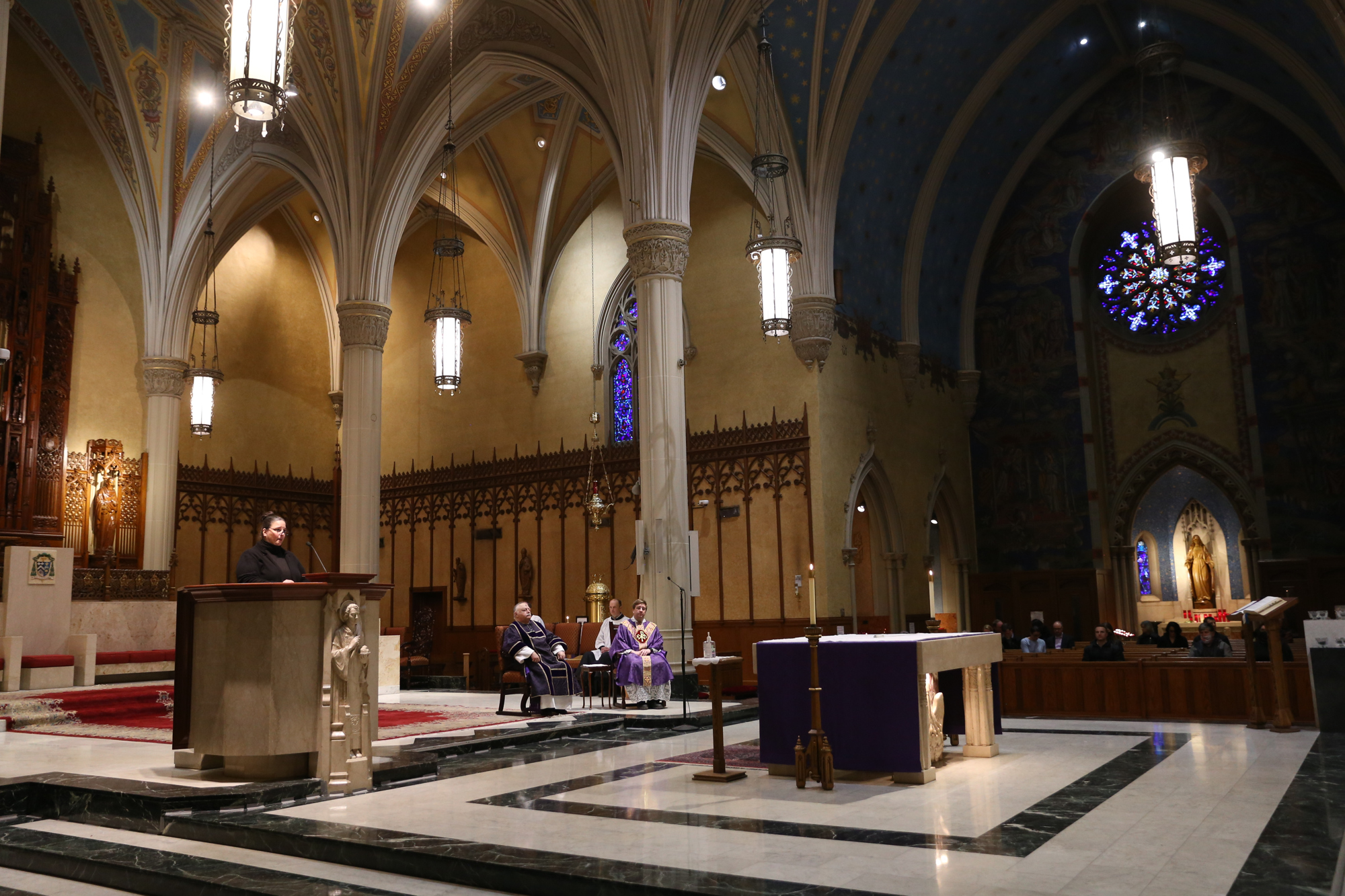 Ash Wednesday service at the Cathedral of St. John the Evangelist ...