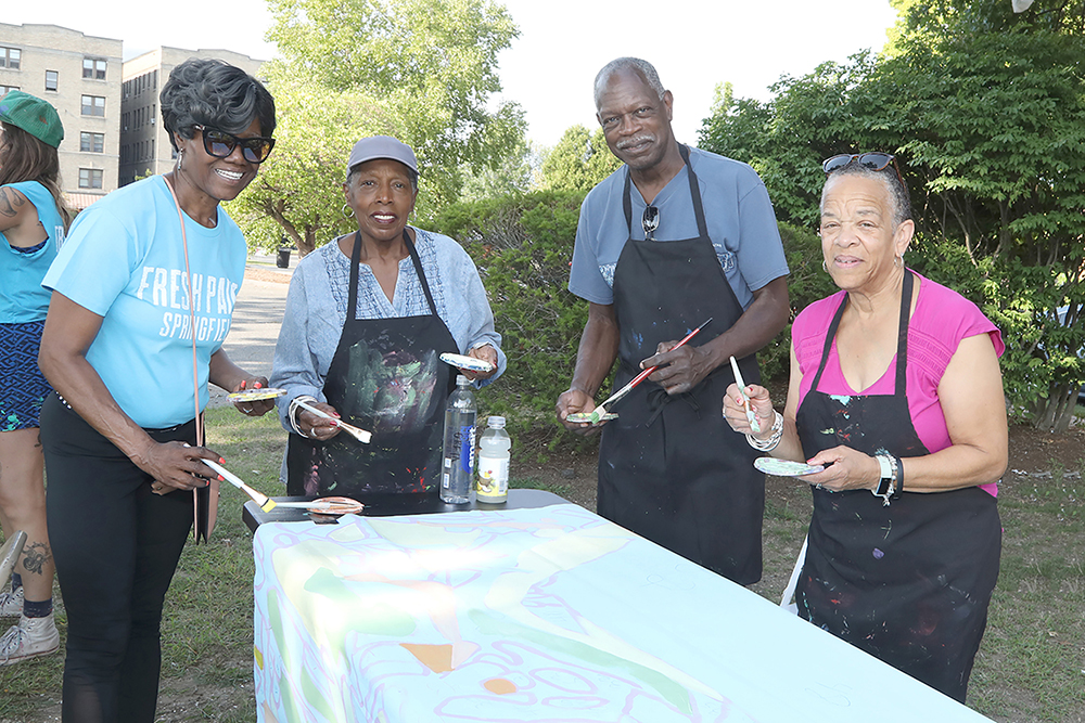 The Mason Square Library Paint Party sponsored by the Community Mural ...