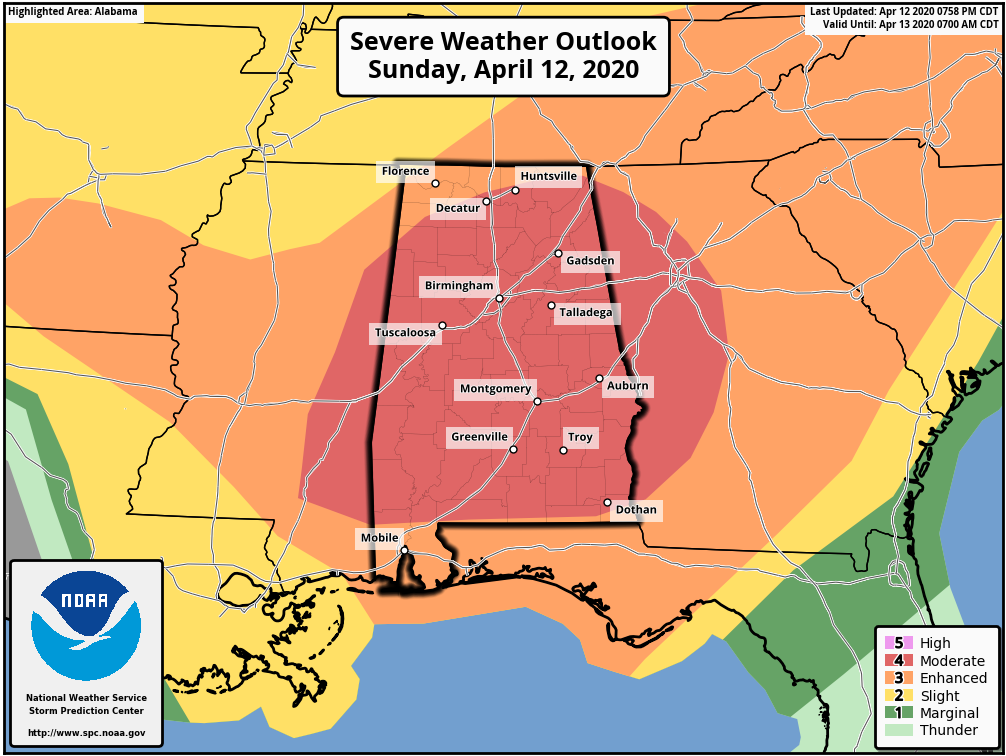 Outbreak of severe storms expected today in Alabama - al.com