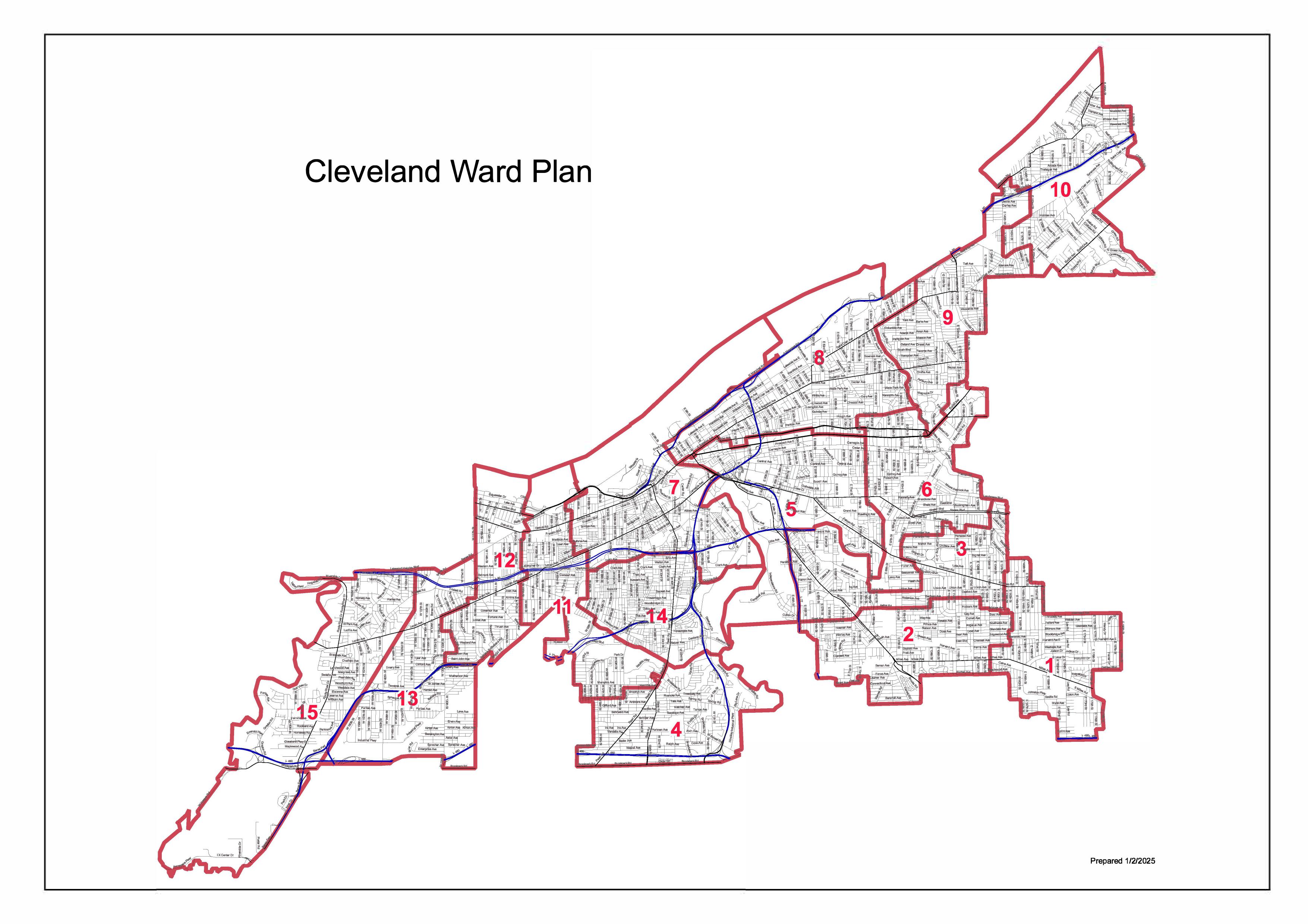 Cleveland City Limits Map