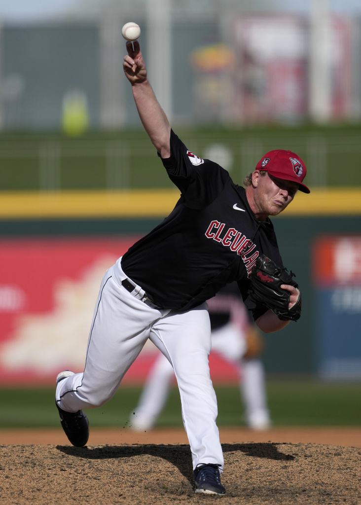 Cleveland Guardians vs. Oakland Athletics in preseason game, February ...